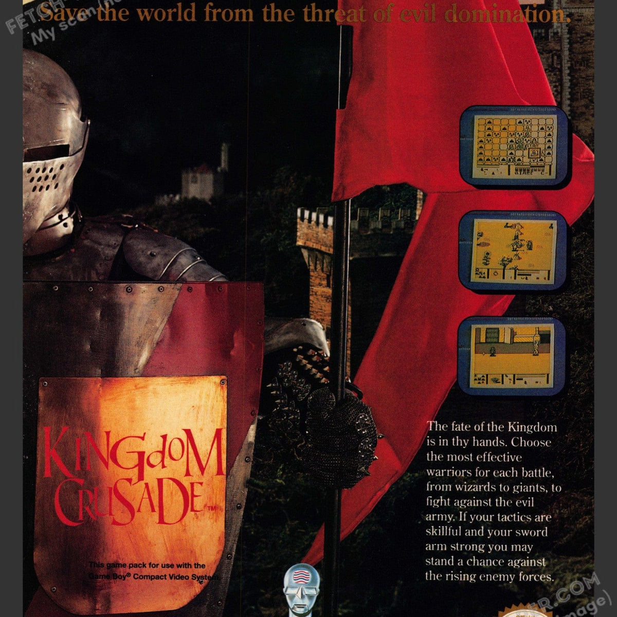 Kingdom Crusade Video Game 1990s Print Advertisement 1992 — Fetch-the-Paper