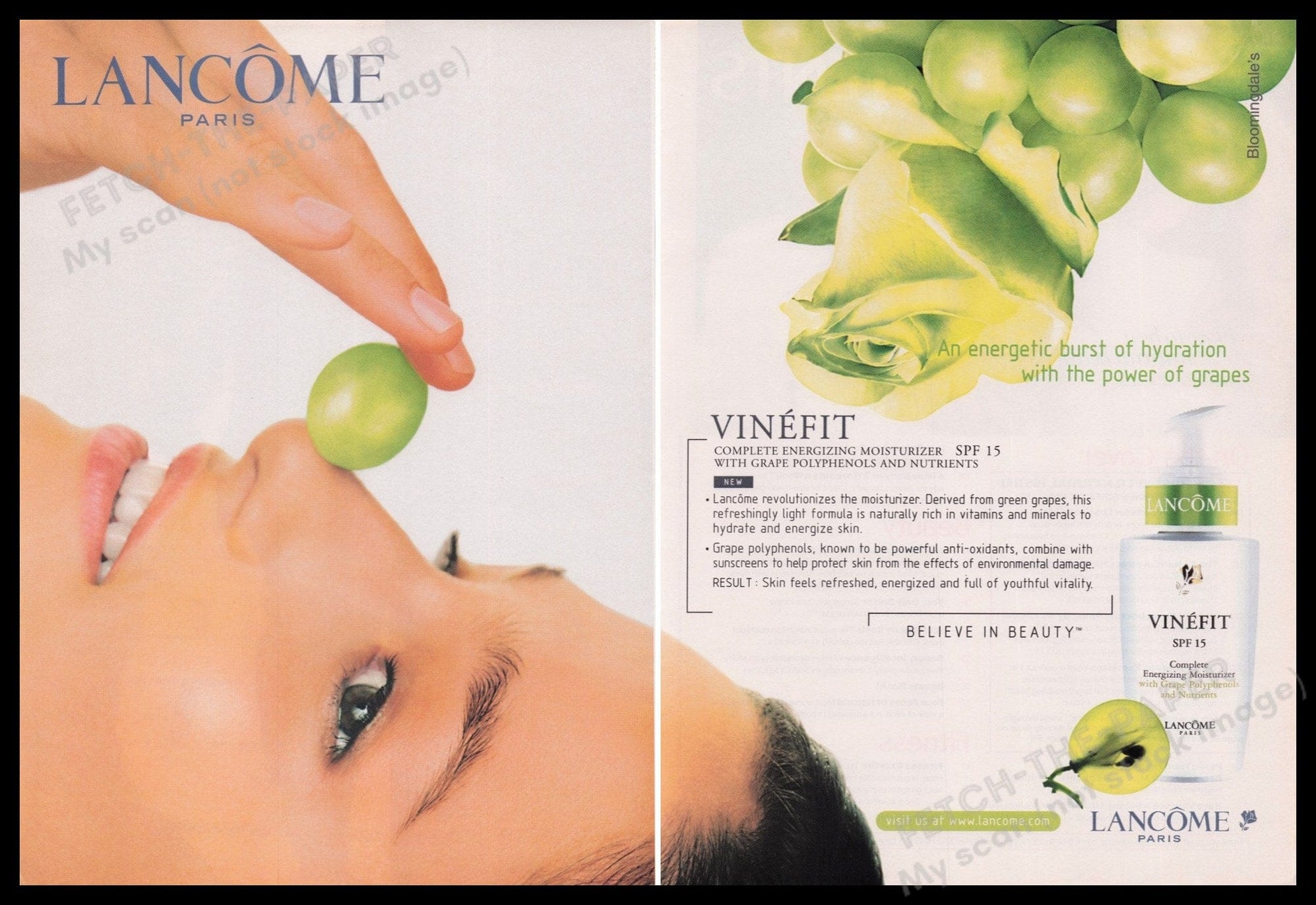 Lancome Paris Skin Moisturizer 2000s Print Advertisement (2 pages) 200 — Fetch-the-Paper