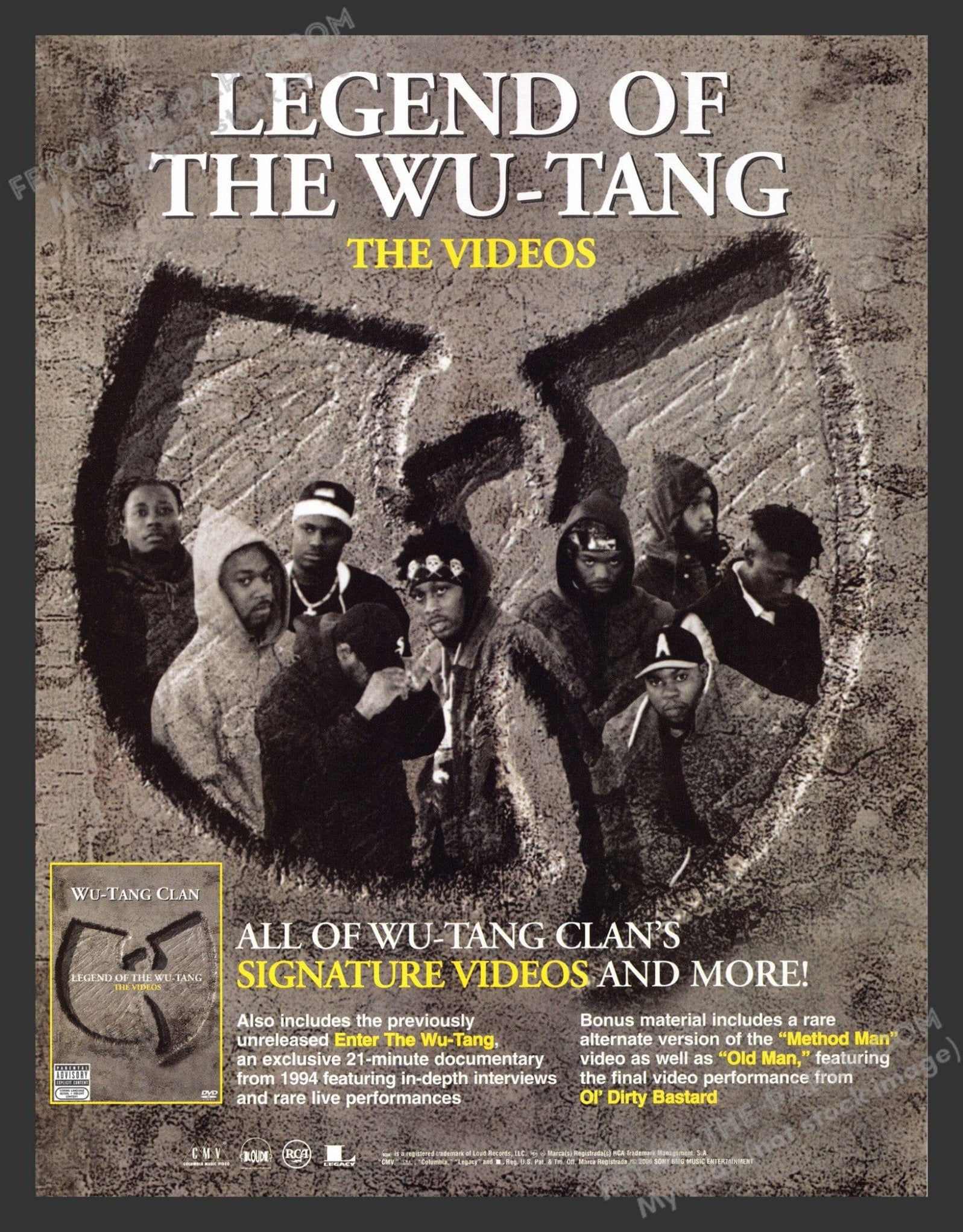 Legend of the Wu-Tang Clan DVD Release Promo 2000s Print Advertisement ...