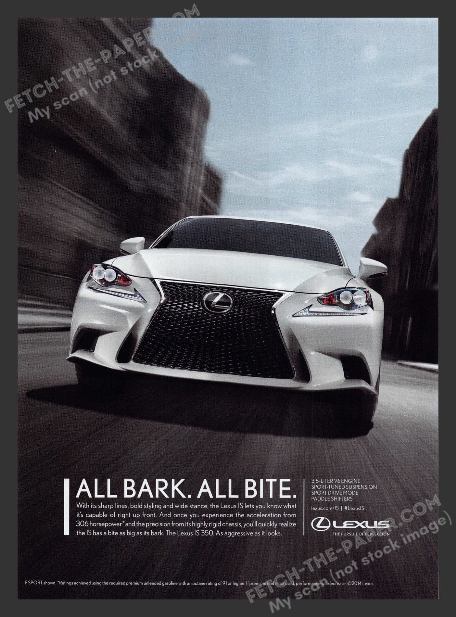 Lexus IS 350 2015 Print Ad - Original, 8"x11" — Fetch-the-Paper