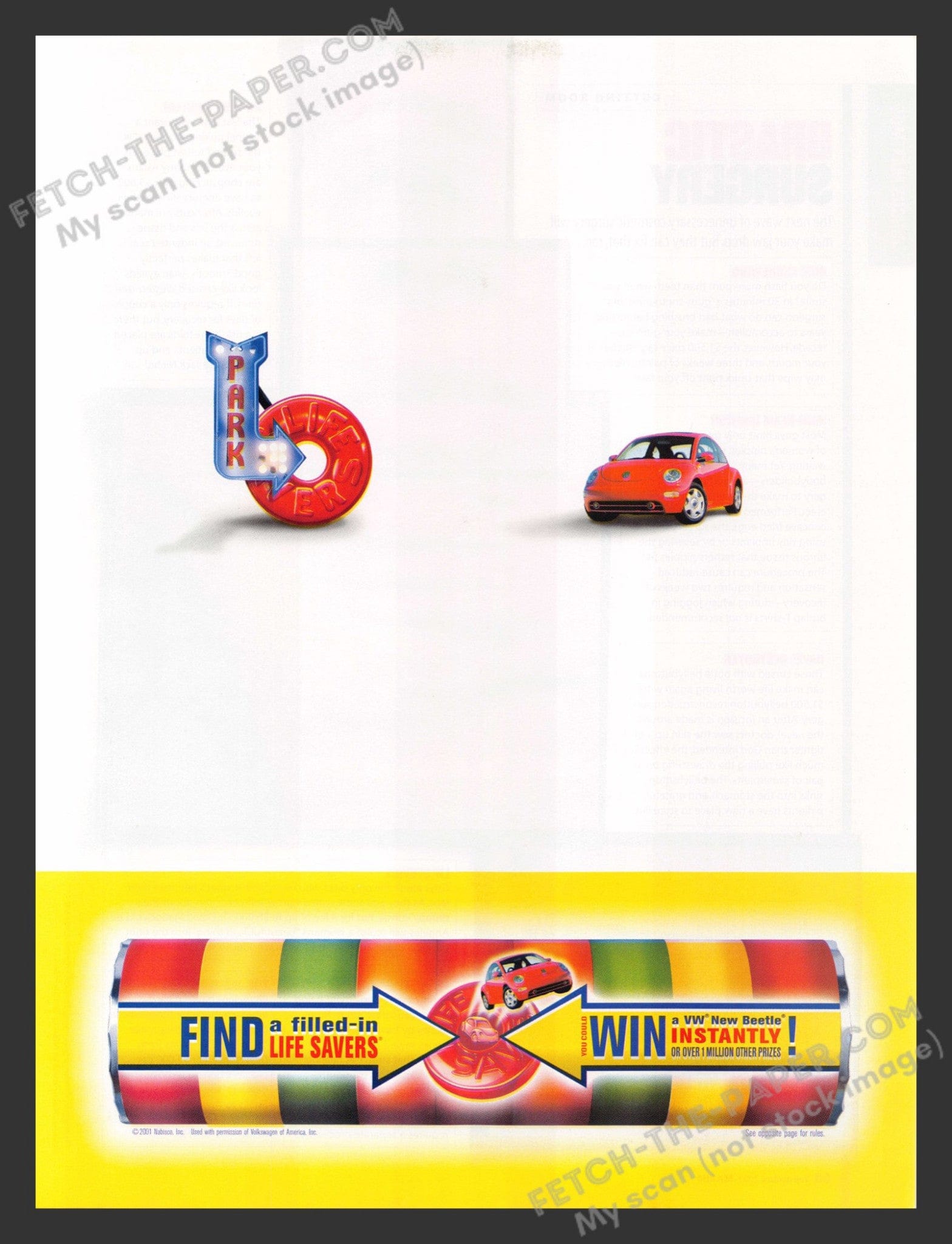Life Savers Candy & VW Volkswagen Bug 2000s Print Advertisement 2001 ...