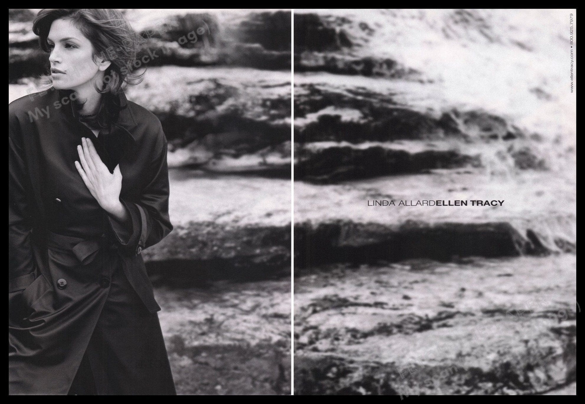 Linda Allard Ellen Tracy 2002 Ad with Cindy Crawford — Fetch-the-Paper