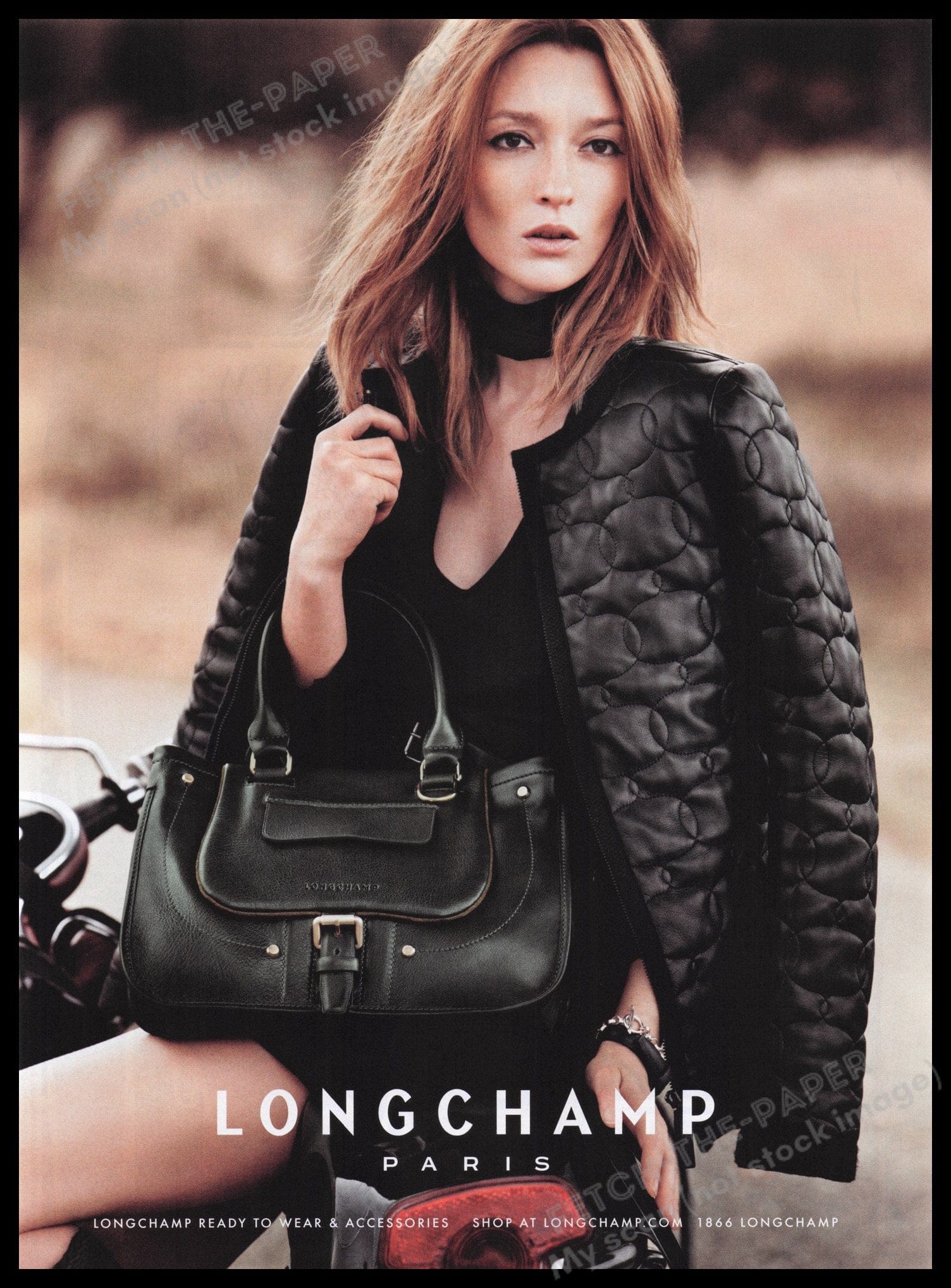 Longchamp Paris Handbags 2000s Print Advertisement Ad 2011 Legs Motorc ...