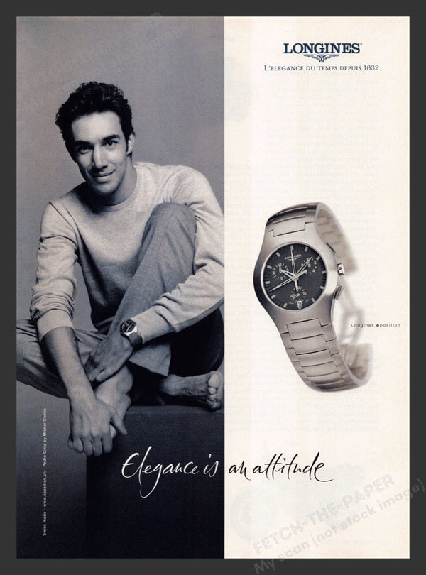 Longines Watches Pedro Diniz 2001 Print Advertisement Ad — Fetch-the-Paper