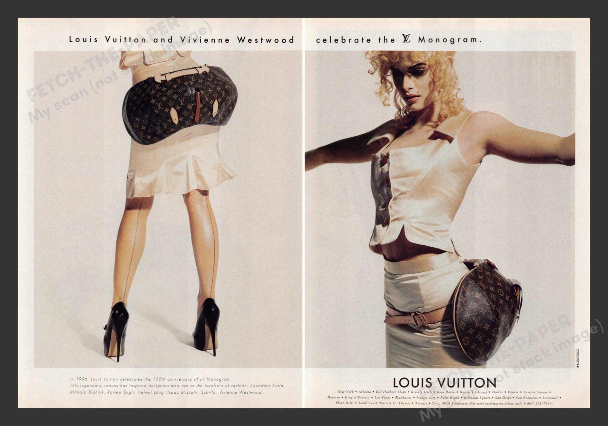 Louis Vuitton Sexy Legs Hosiery 1990s Print Advertisement (2 pages) 19 — Fetch-the-Paper