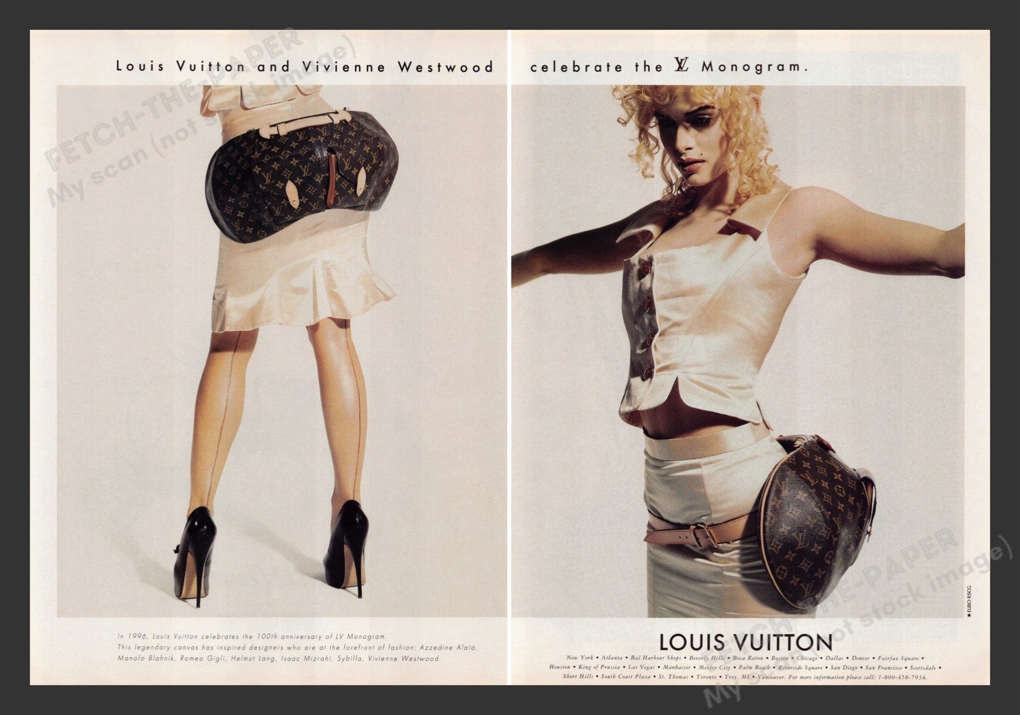 Louis Vuitton Sexy Legs Hosiery 1990s Print Advertisement (2 pages) 19 — Fetch-the-Paper