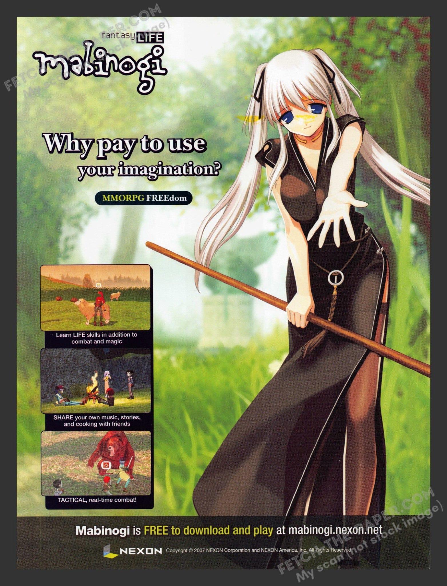 Mabinogi MMORPG Fantasy Life 2000s Video Game Print Ad 2007 — Fetch-the ...