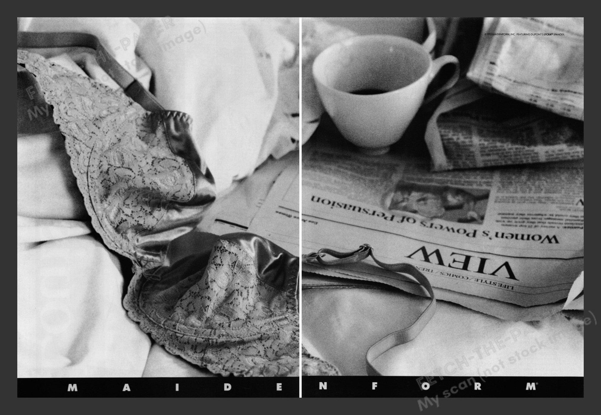 Maidenform Lace Bra Newspaper 1990s Print Advertisement Ad (2 Pages) 1 ...