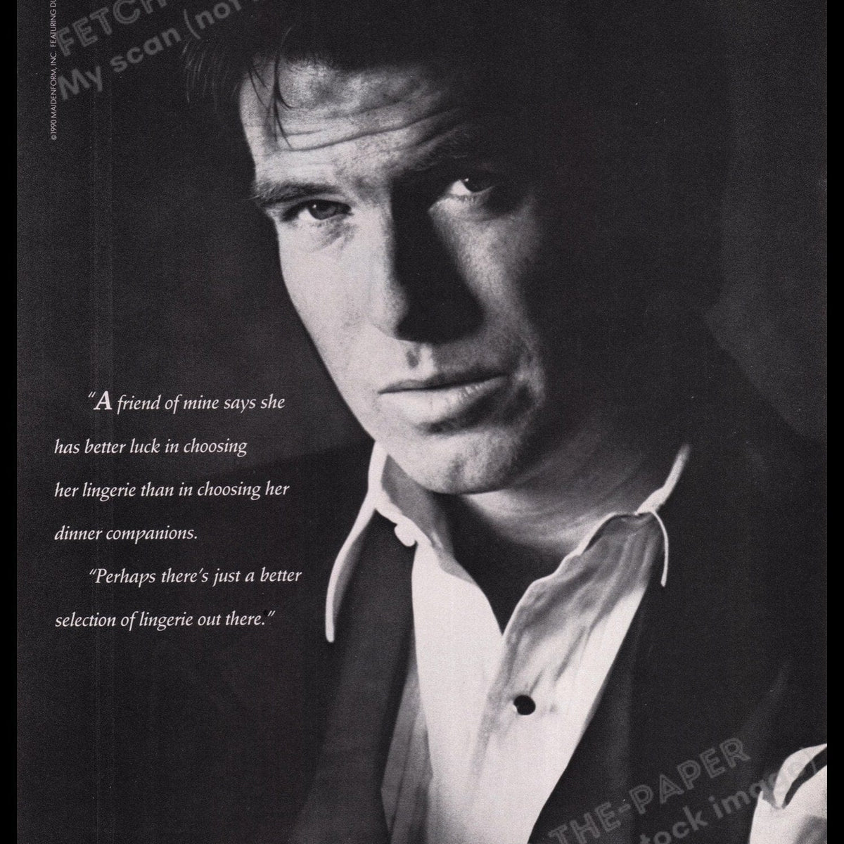 Maidenform Lingerie 1990s Print Advertisement Ad 1990 Pierce Brosnan ...