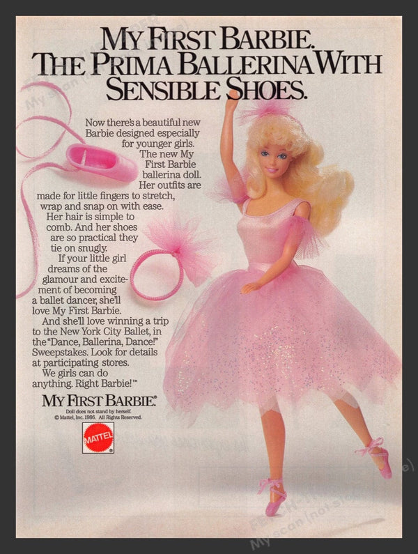 Mattel My First Barbie Prima Ballerina 1980s Print Advertisement Ad 19 ...