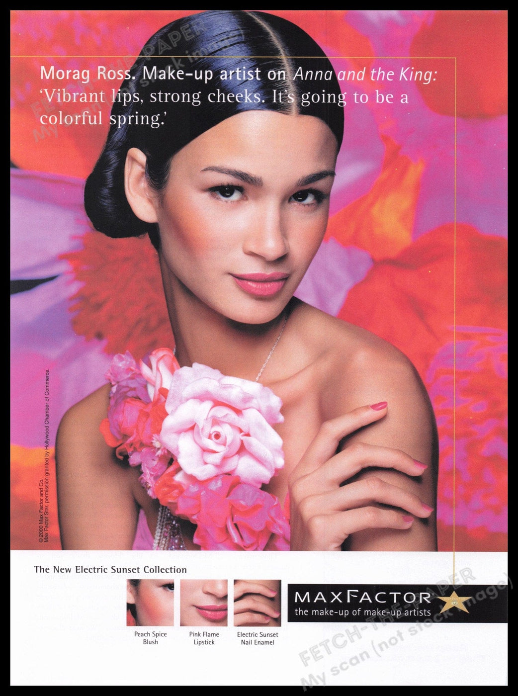 Max Factor Cosmetics 2000s Print Advertisement Ad 2000 Morag Ross Anna ...