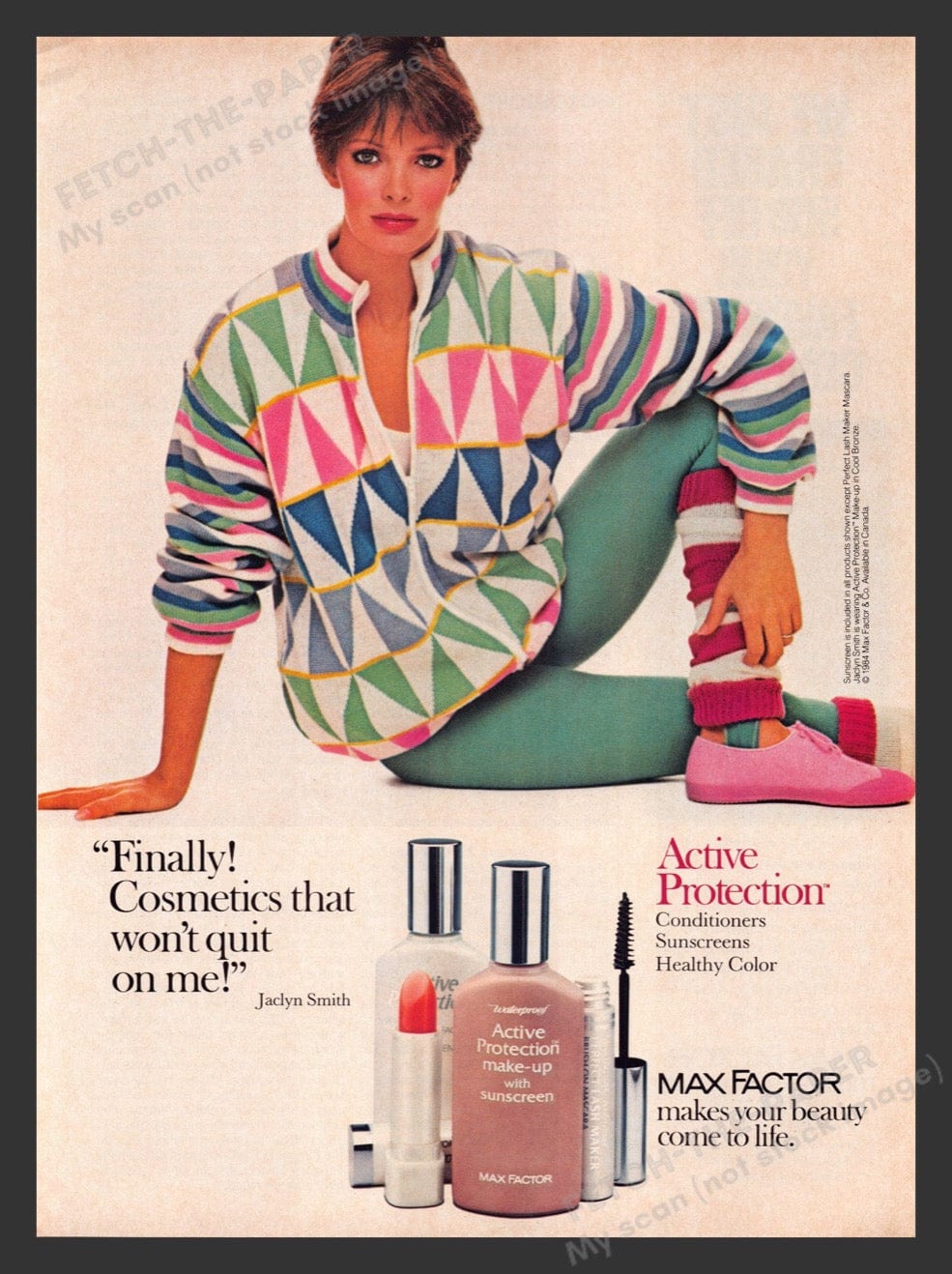 Max Factor Cosmetics with Jaclyn Smith 1980s Print Advertisement Ad ...