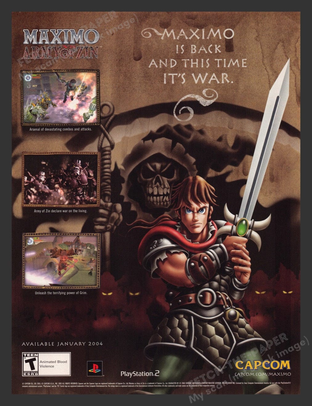Maximo: Army of Zin 2000s Video Game Print Advertisement 2004 — Fetch ...
