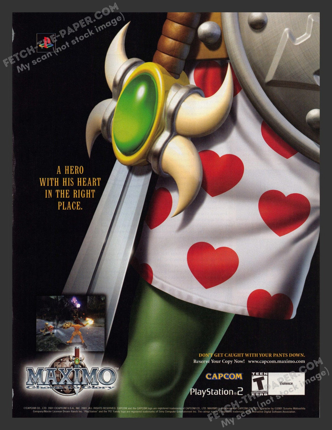 Maximo: Ghosts to Glory 2000s Video Game Print Advertisement 2002 — Fetch-the-Paper