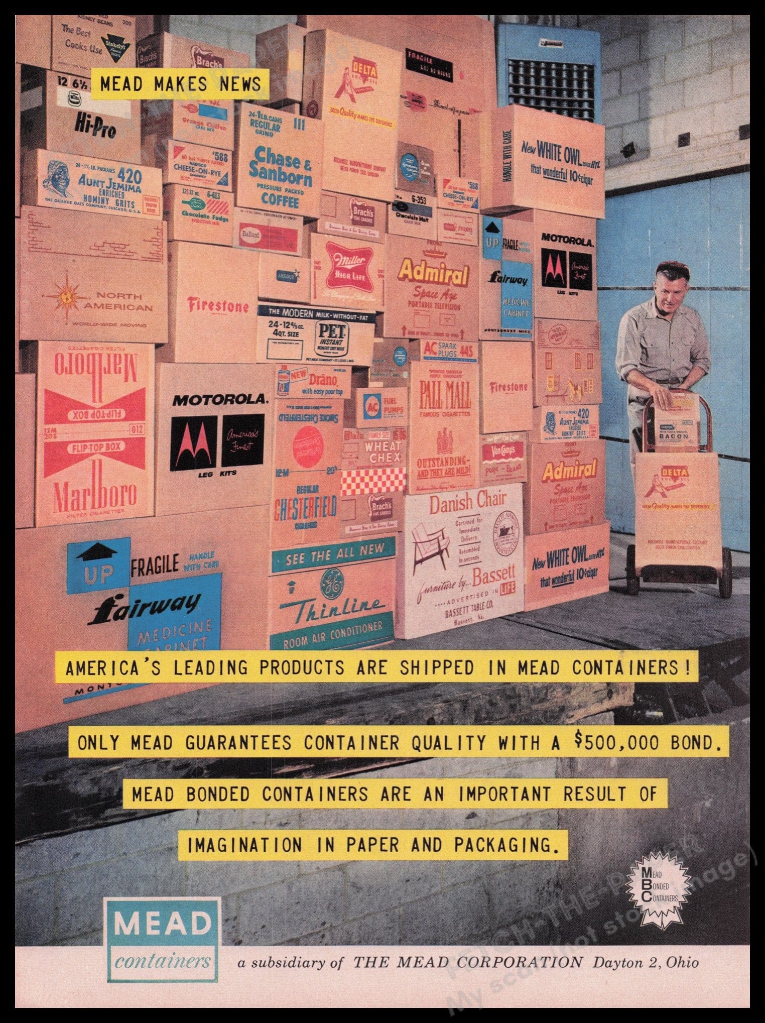 1959 Mead Containers Cardboard Print Ad - Vintage Advertisement — Fetch ...