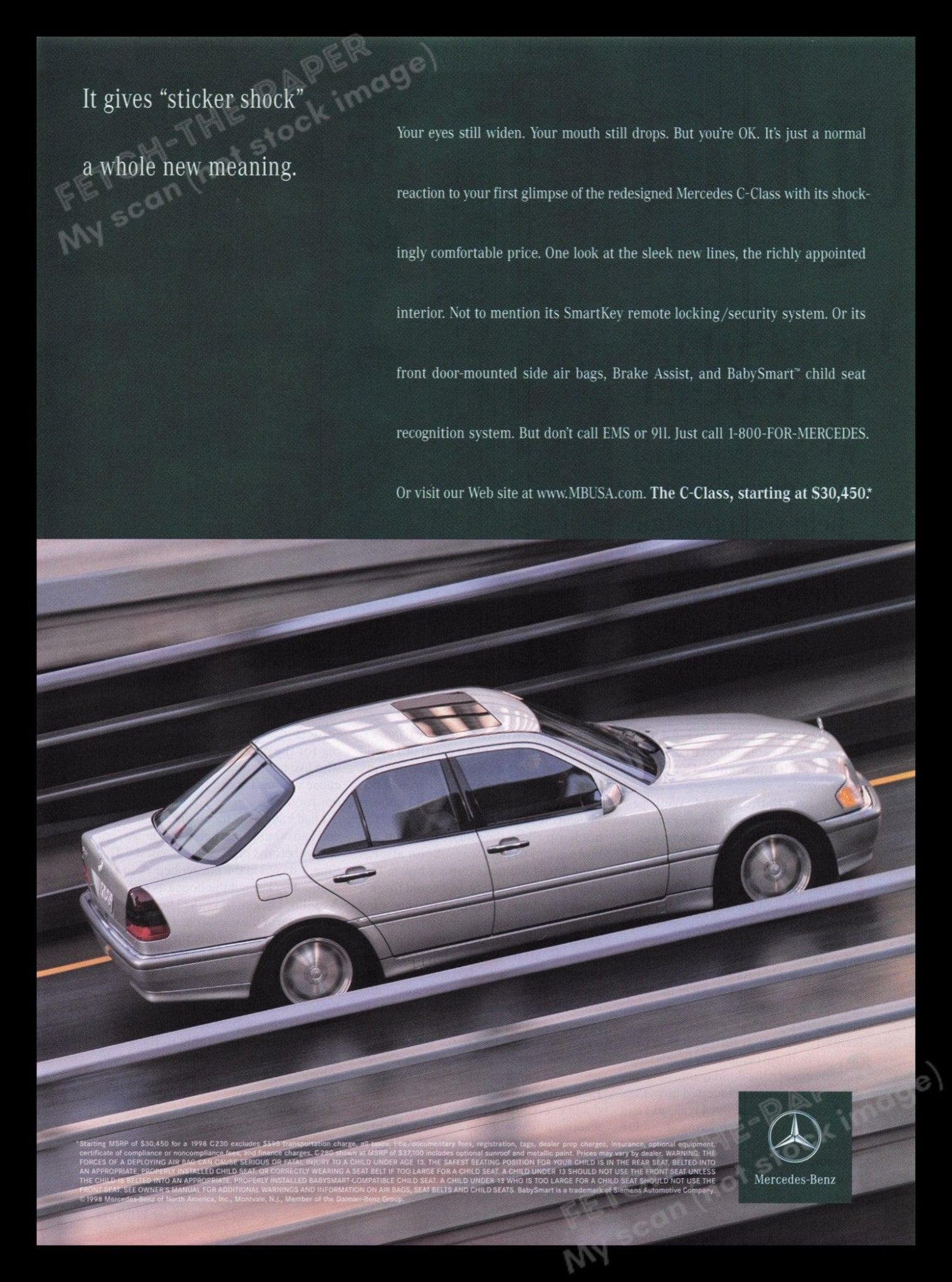 1998 Mercedes-Benz C-Class Print Ad - Original Advertisement — Fetch ...