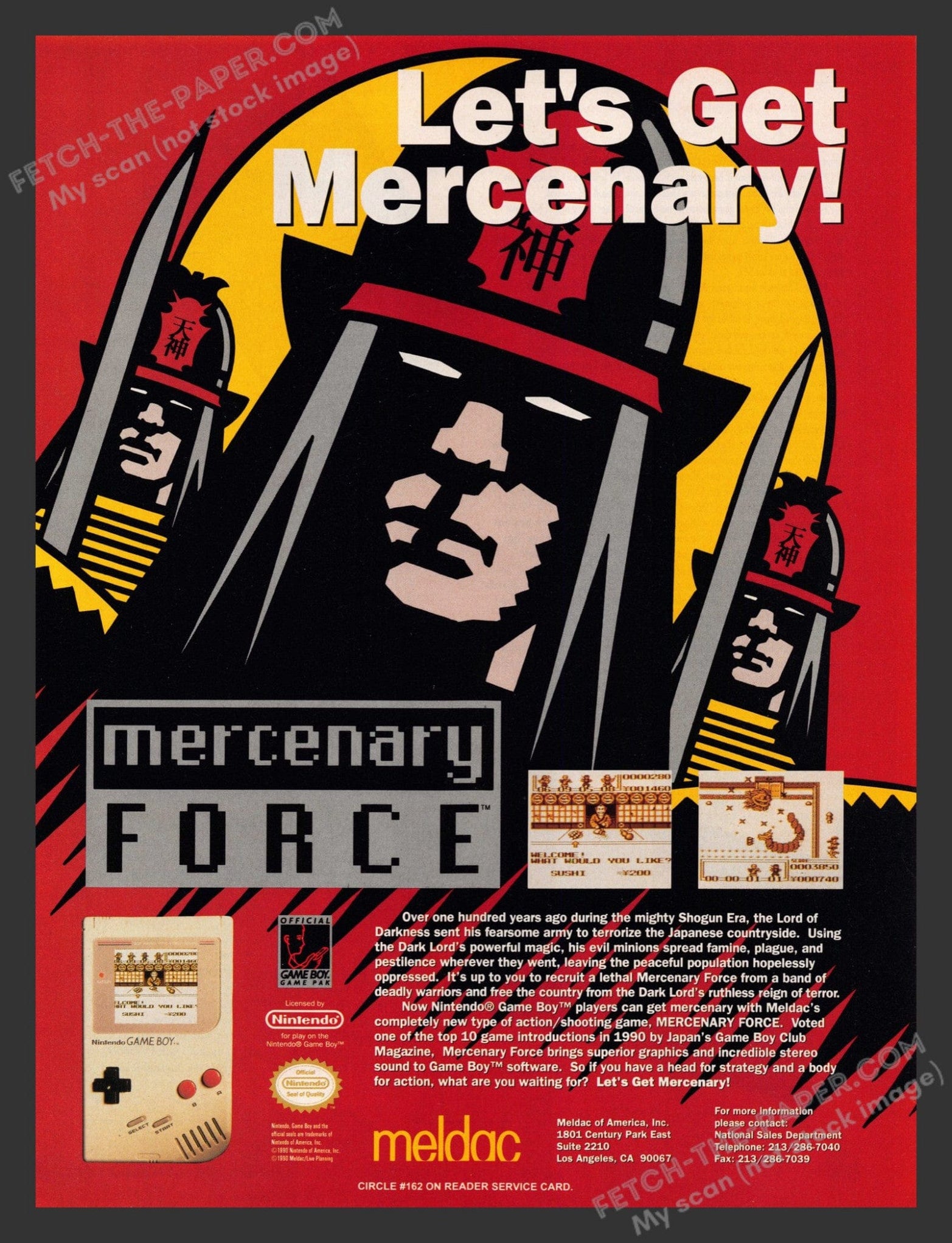 Mercenary Force Video Game 1990s Print Advertisement 1990 — Fetch-the-Paper