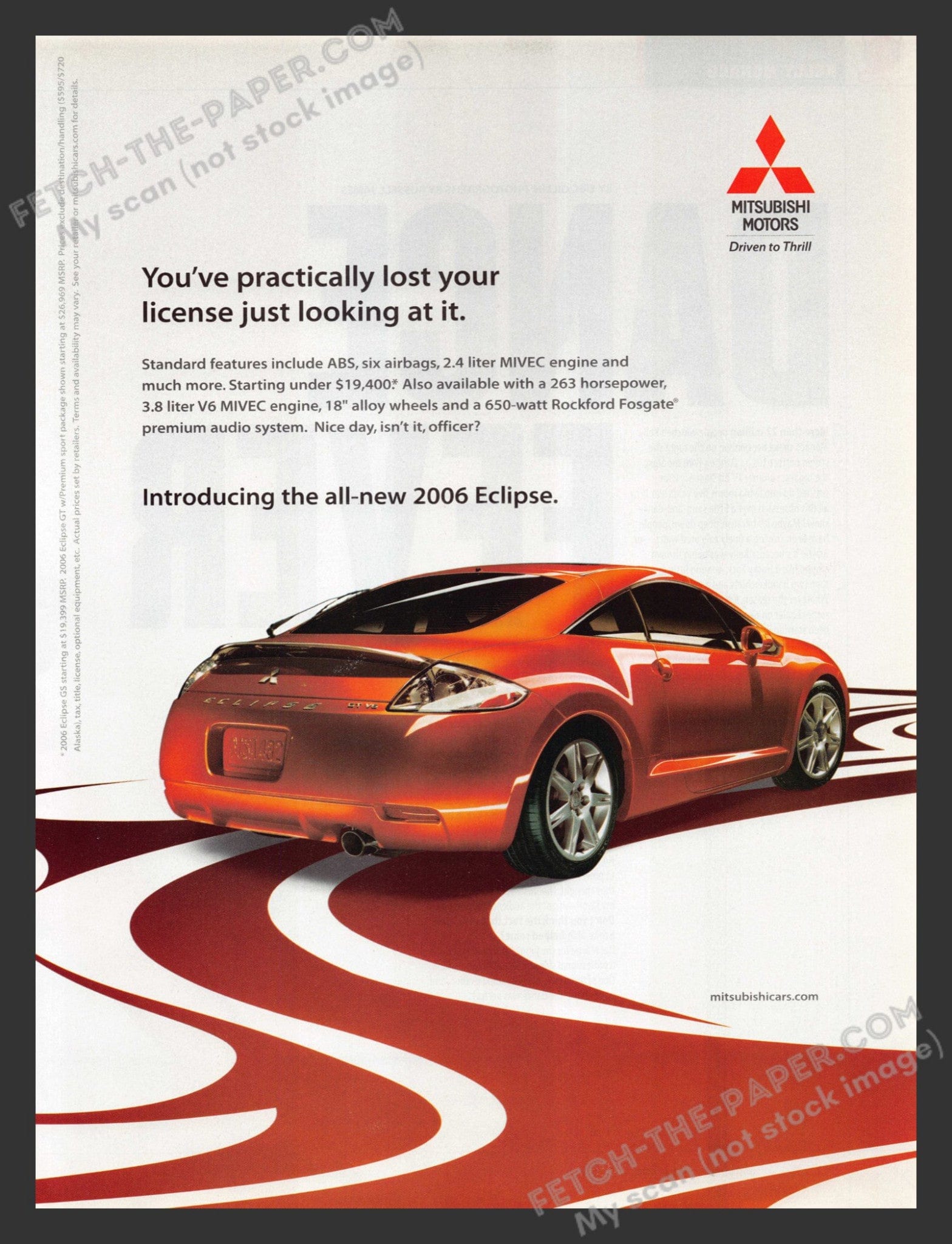 Mitsubishi Orange Eclipse 2000s Print Ad - Sporty & Dynamic Design ...