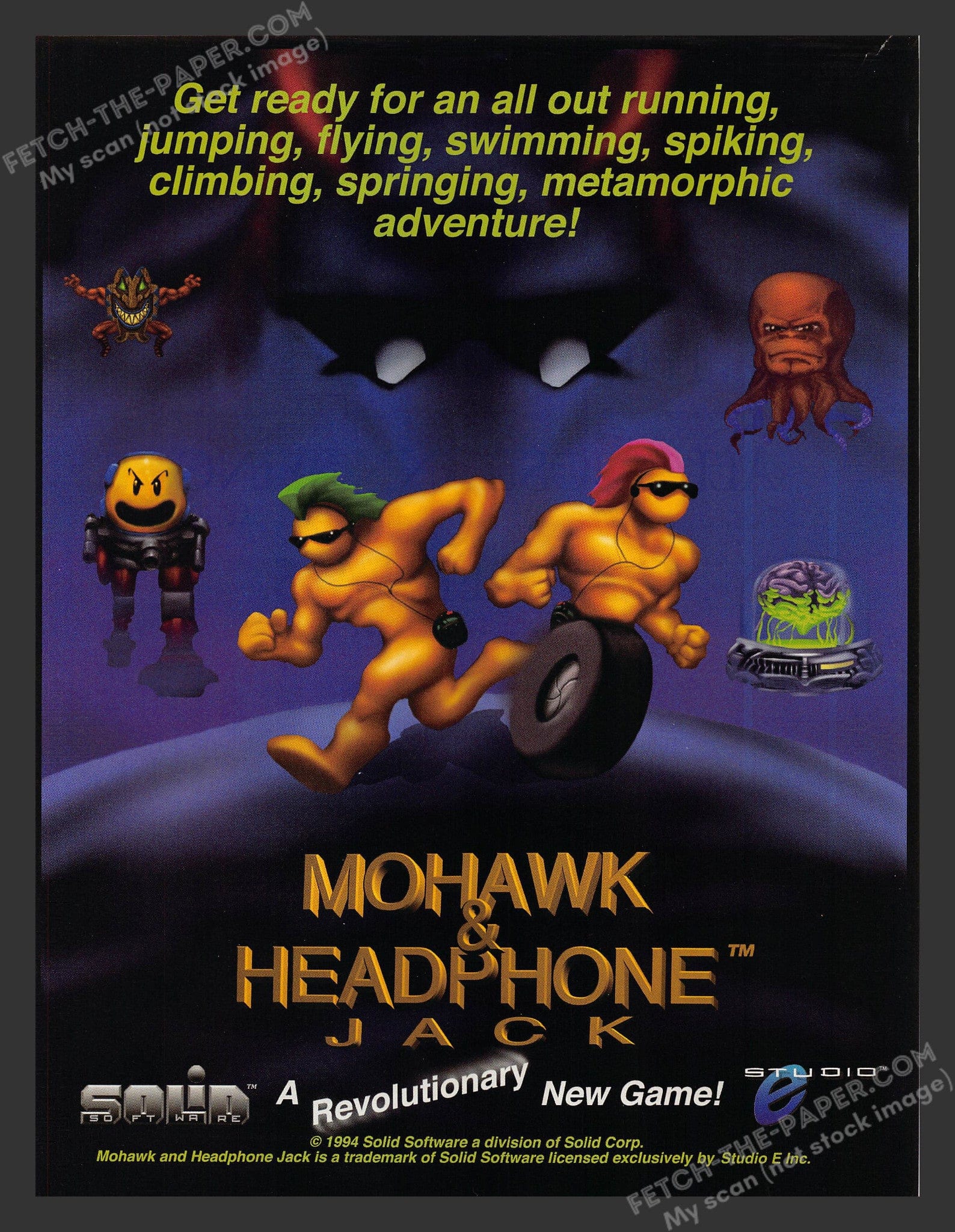 Mohawk & Headphone Jack Video Game 1990s Print Advertisement 1993 ...