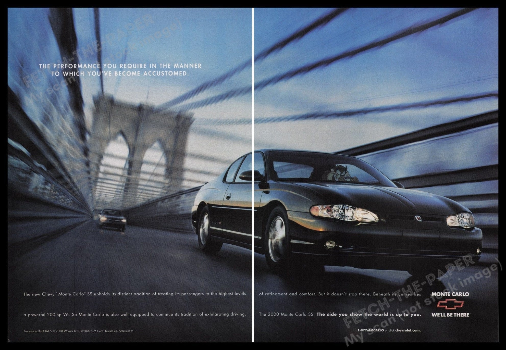 Monte Carlo SS Car 2000s Print Advertisement (2 pages) 2000 Brooklyn B ...
