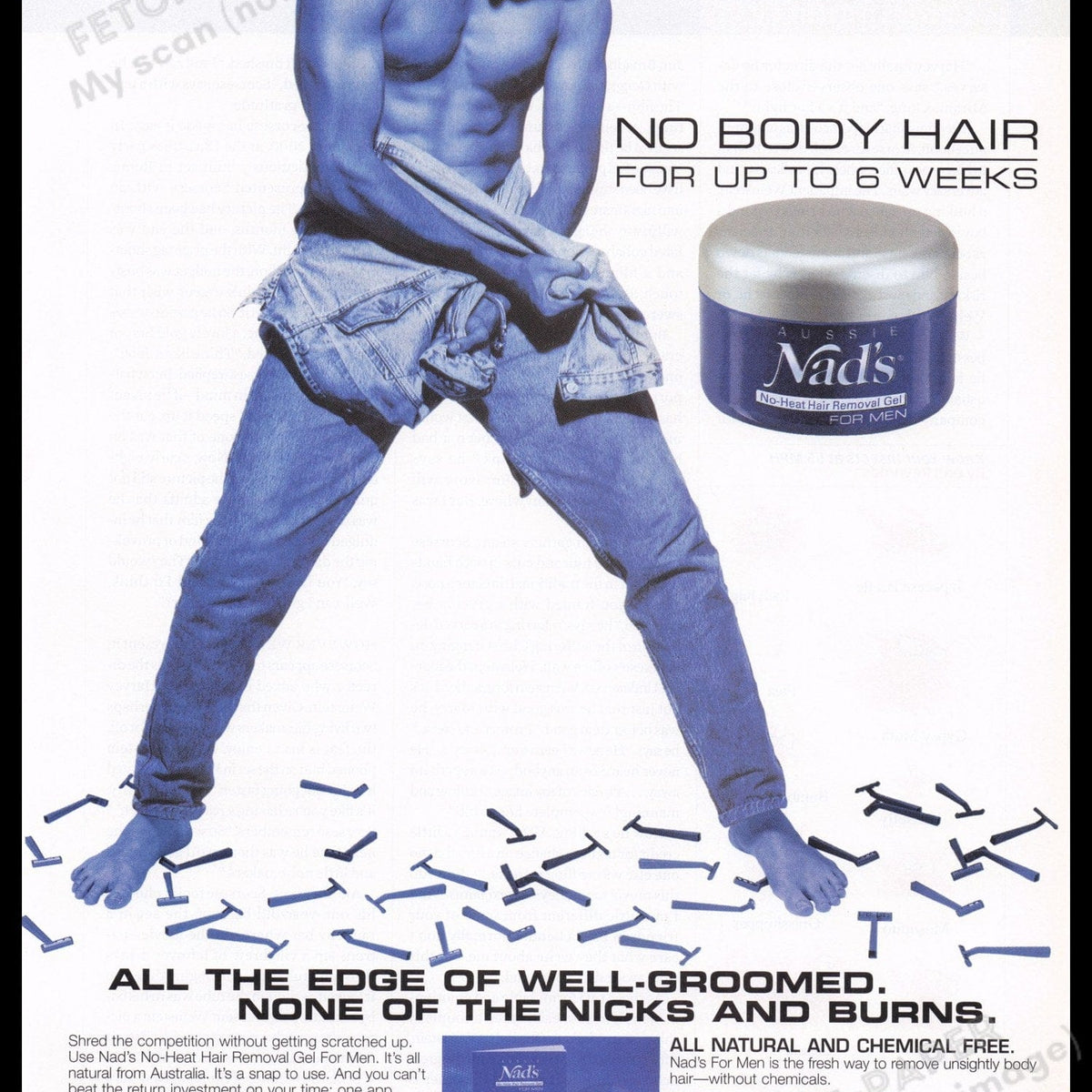 Nads Hair Remover Men 2000s Print Advertisement Ad 2002 Sexy Male Mode ...