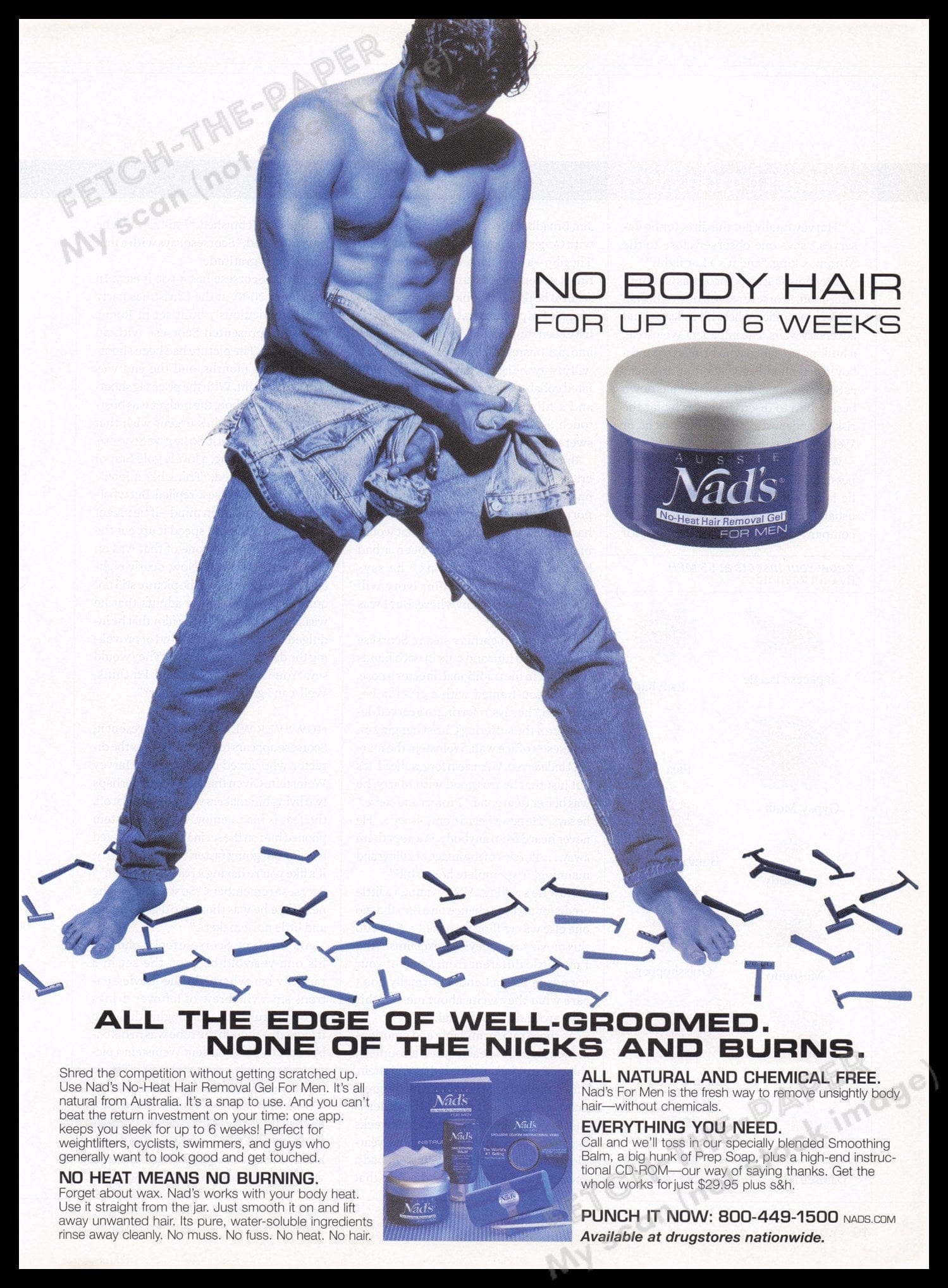 Nads Hair Remover Men 2000s Print Advertisement Ad 2002 Sexy Male Model ...