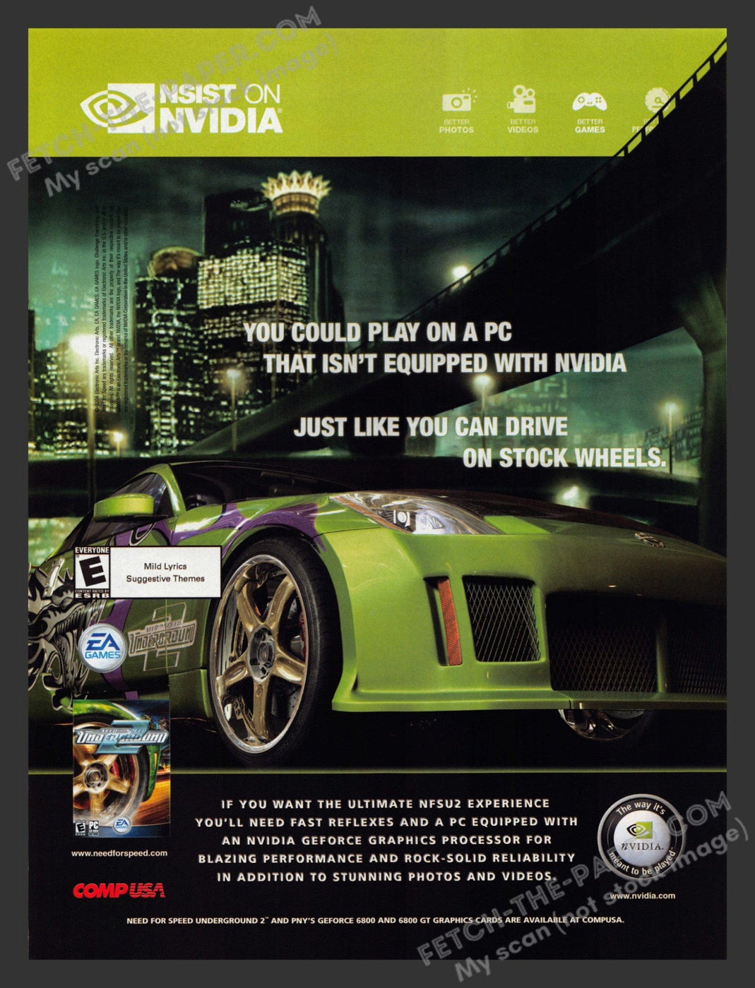 Need for Speed Underground 2 Vintage 2000s Print Ad — Fetch-the-Paper
