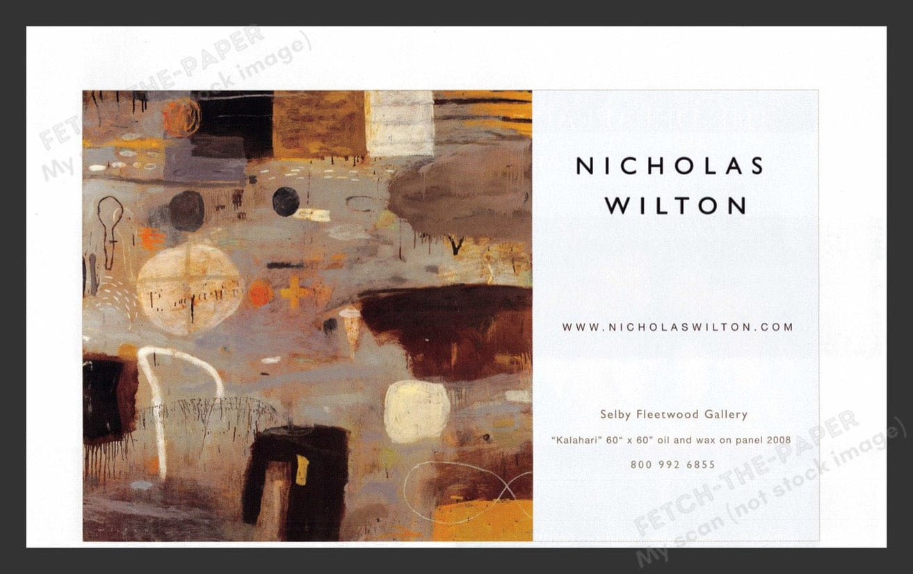 Nicholas Wilton Artist "Kalahari" 2000s Print Advertisement Ad 2008 ...