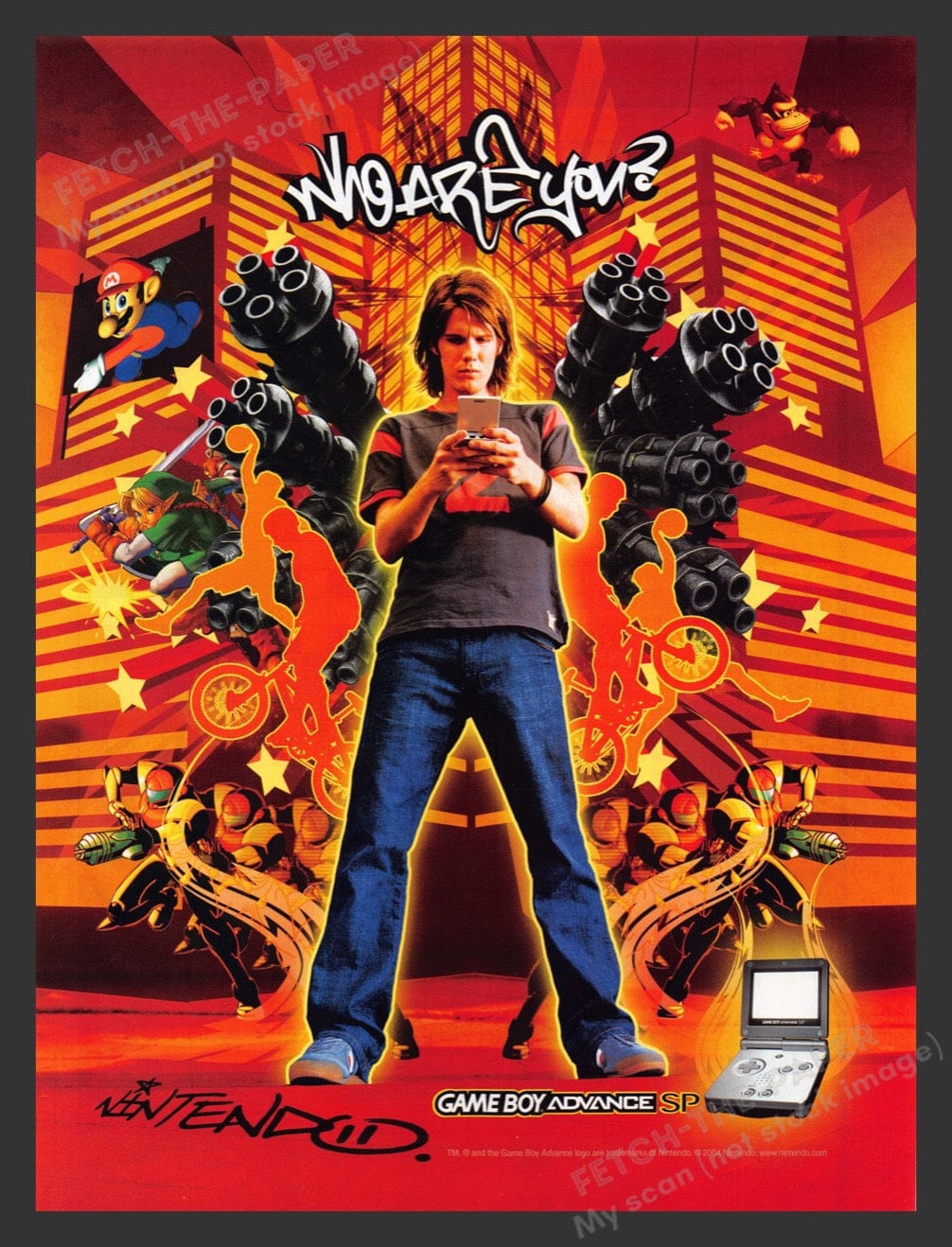 Nintendo Game Boy Advance SP 2004 Print Ad - Iconic Characters — Fetch ...