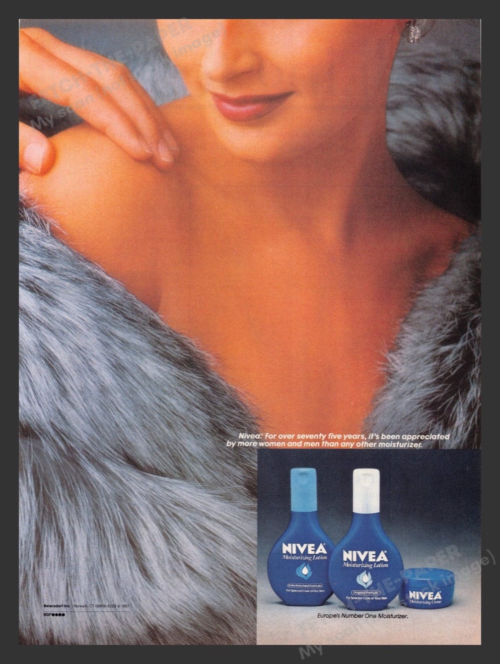 Nivea Moisturizer Sexy Bare Shoulder 1980s Print Advertisement Ad 1988 ...