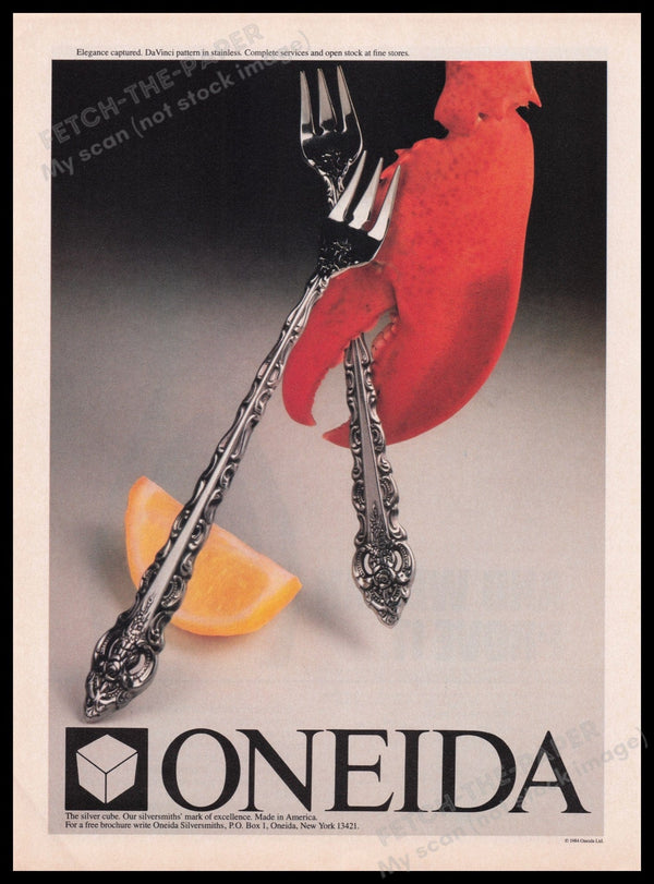 Oneida Flatware Da Vinci Pattern 1980s Print Advertisement Ad 1985 ...