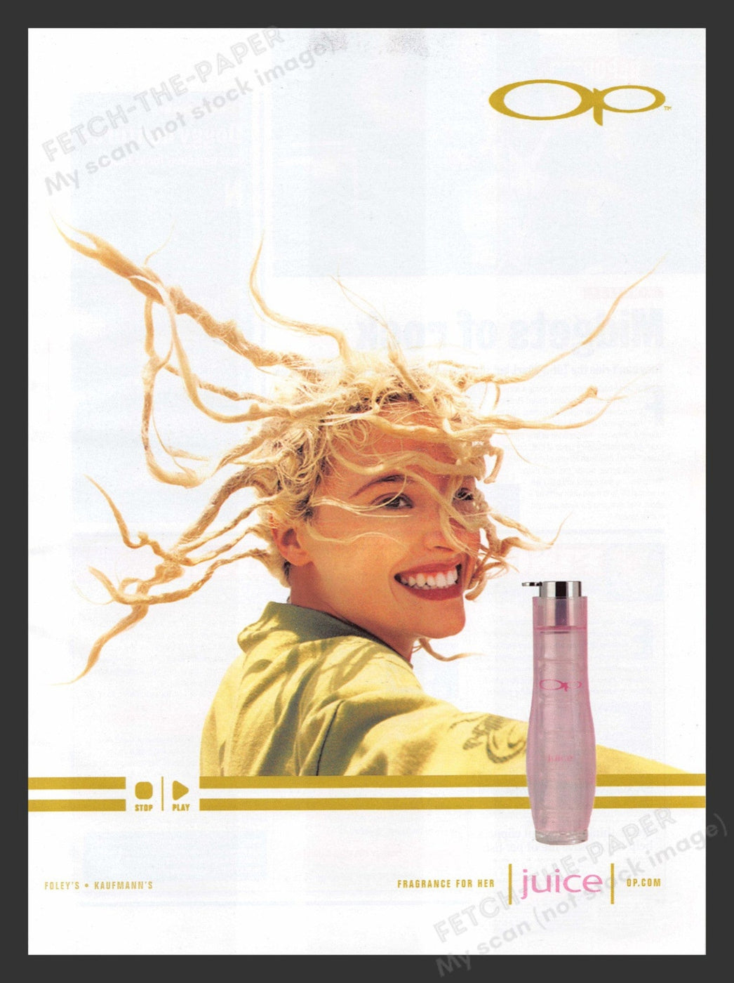 OP 2000s Print Advertisement Ad 2001 Juice Fragrance — Fetch-the-Paper