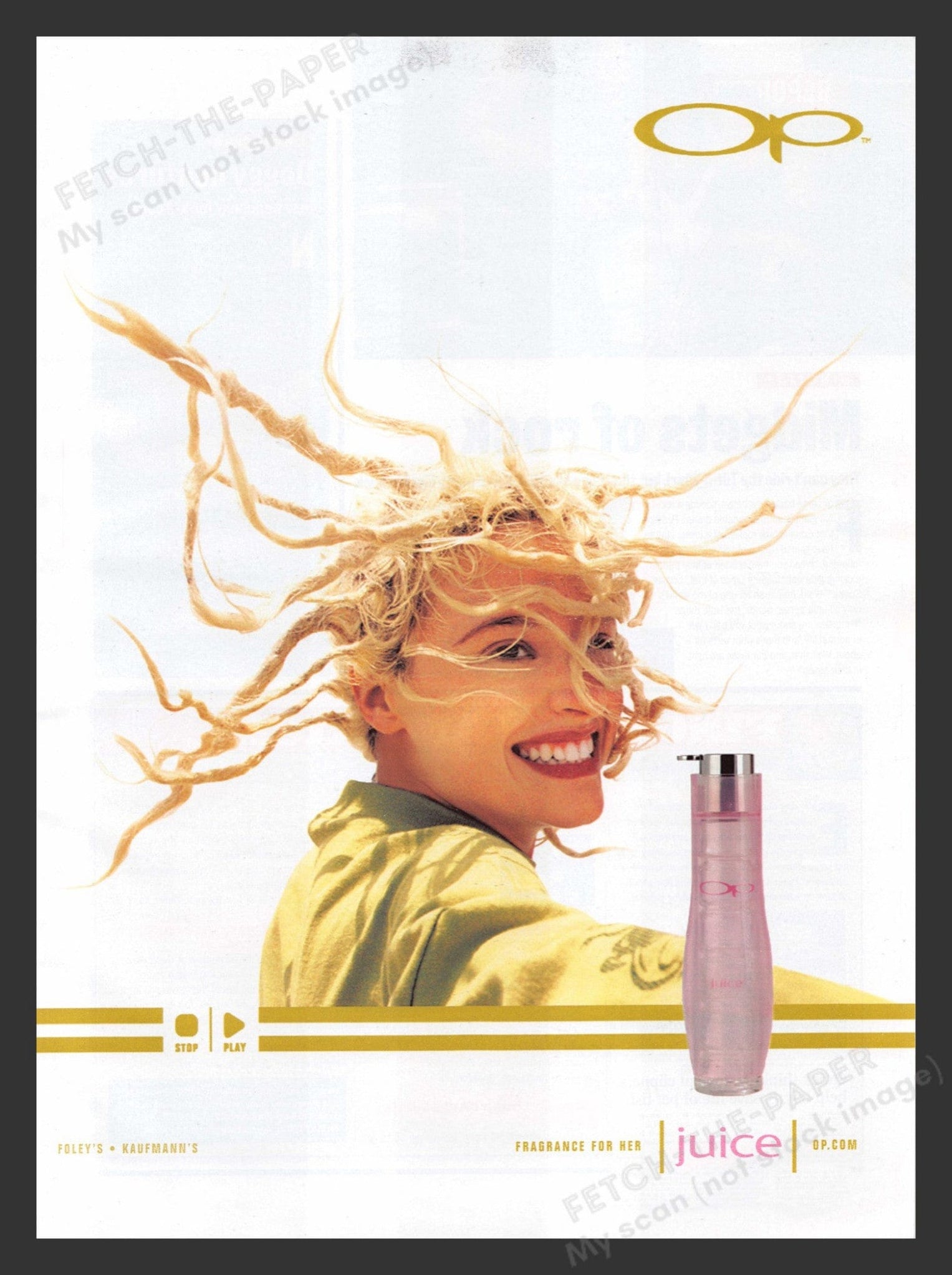 OP 2000s Print Advertisement Ad 2001 Juice Fragrance — Fetch-the-Paper