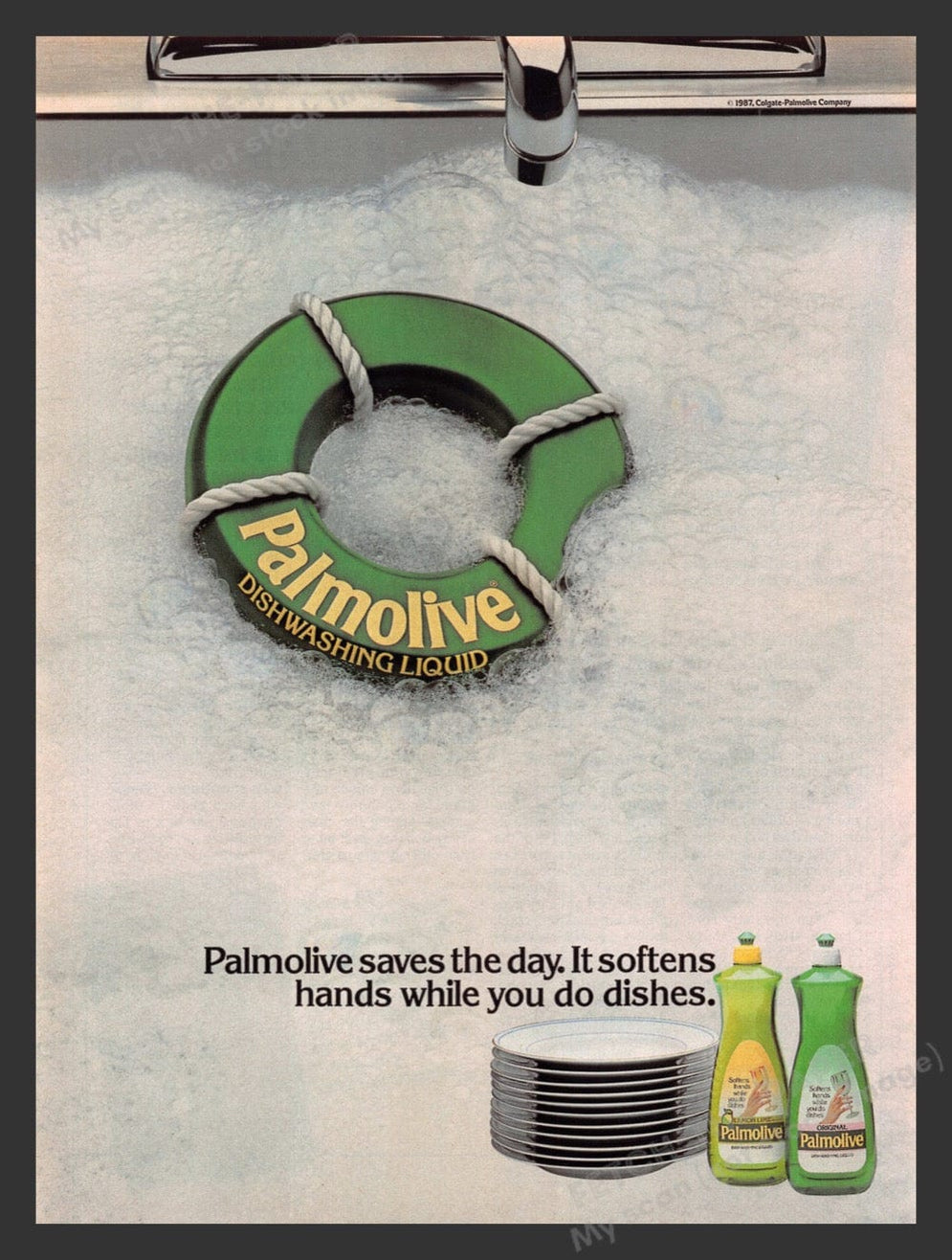 Palmolive Dishwashing Liquid 1980s Print Advertisement Ad 1987 — Fetch ...