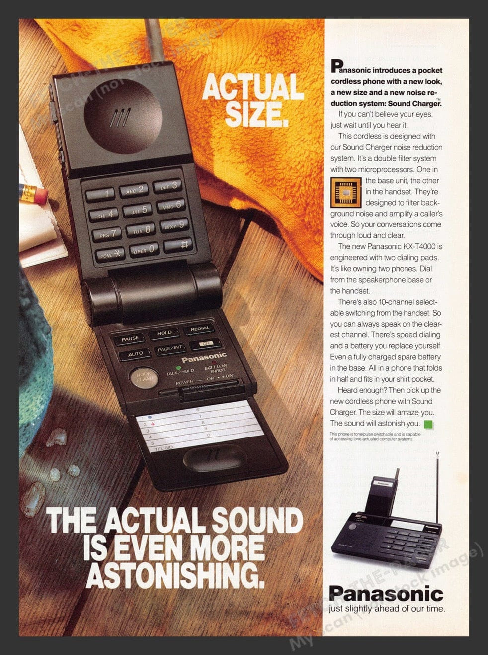Panasonic KX-T4000 Pocket Cordless Phone 1990s Print Advertisement Ad ...