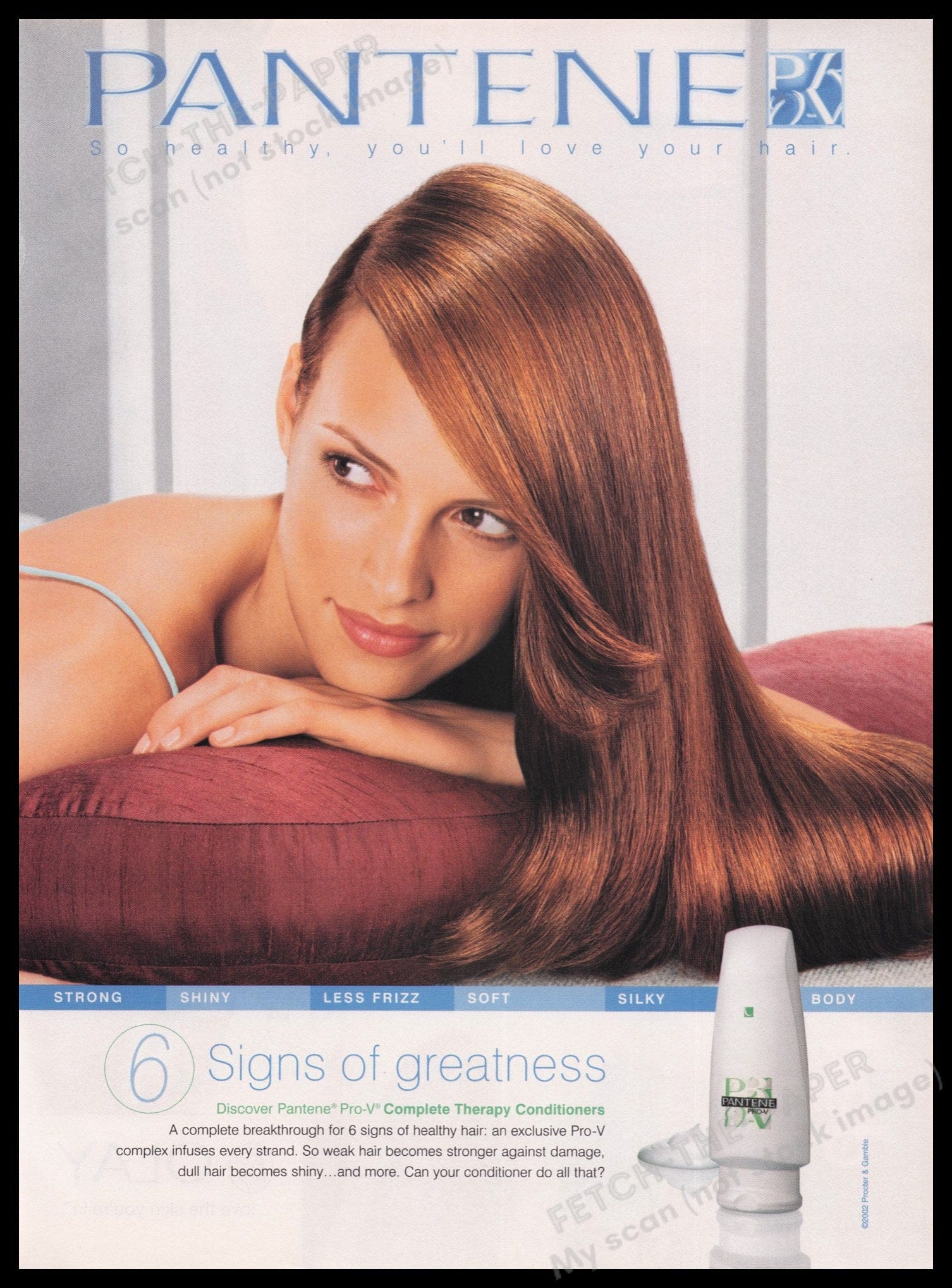 Pantene Hair Red 2000s Vintage Print Ad 2002 - Beautiful — Fetch-the-Paper