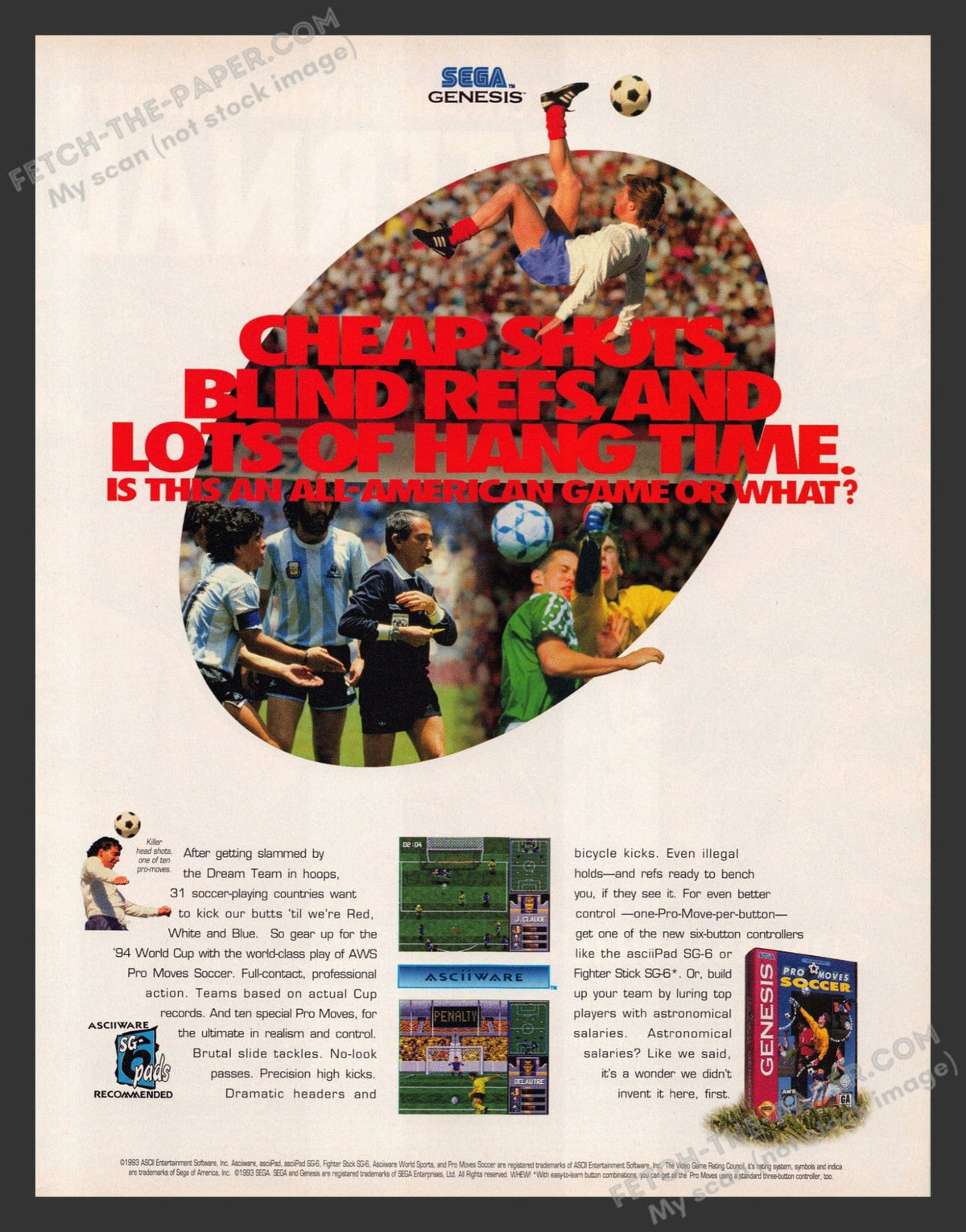 Pro Moves Video Game 1990s Print Advertisement 1993 — Fetch-the-Paper