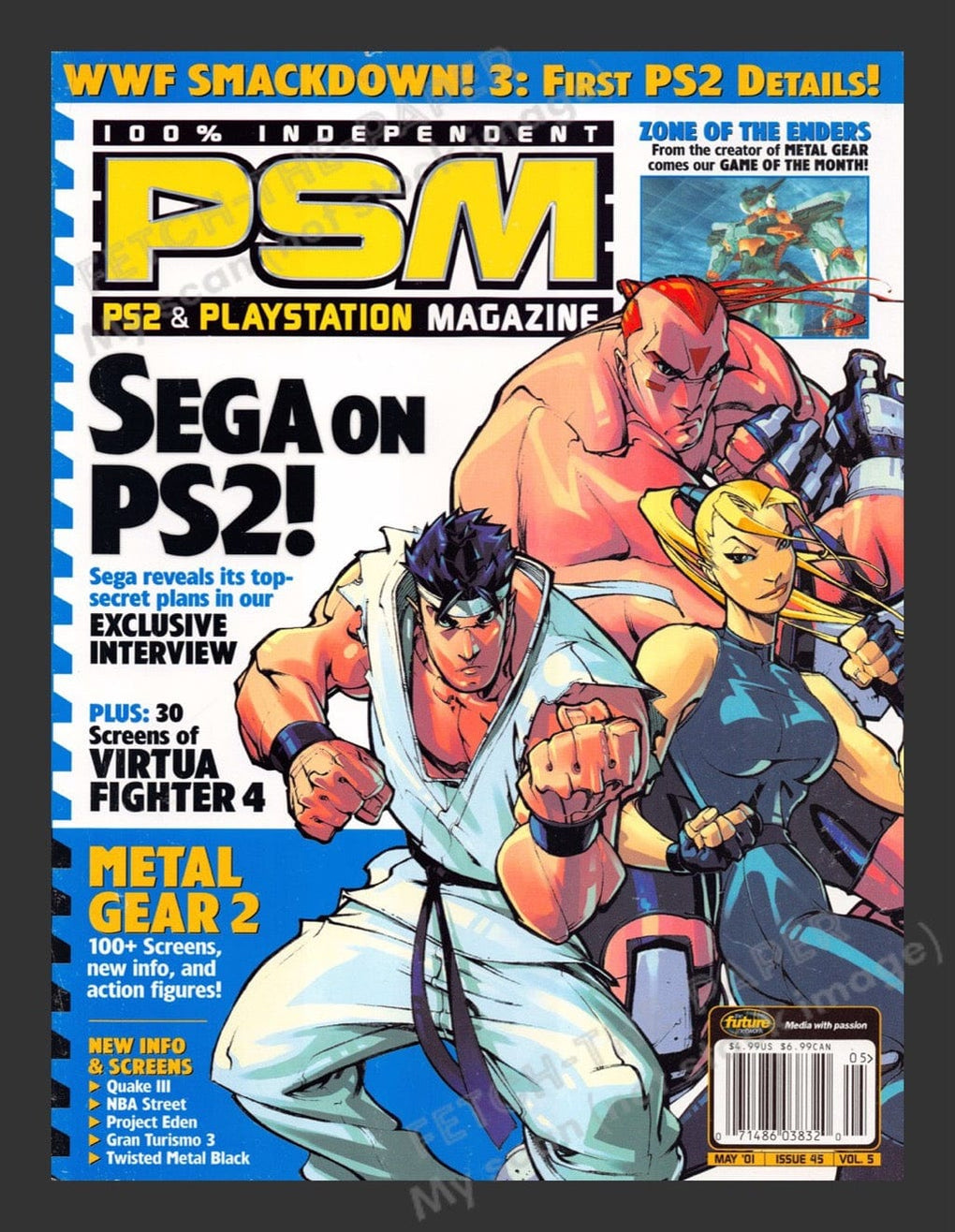 PSM May 2001 Featuring "Virtua Fighter 4" Issue 45 Magazine Front Cove ...