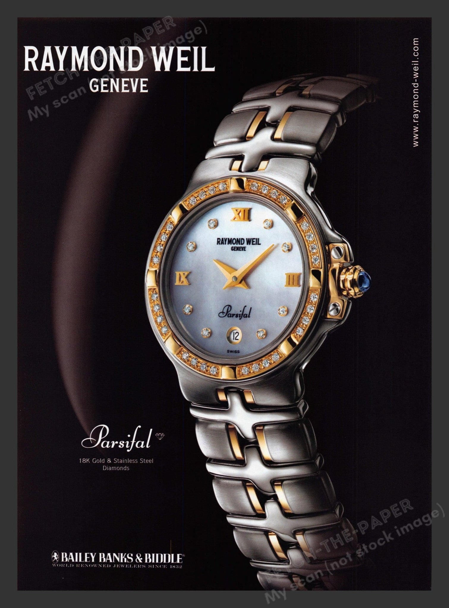 Raymond Weil Parsifal Watch 2000s Print Advertisement Ad 2003 — Fetch-the-Paper