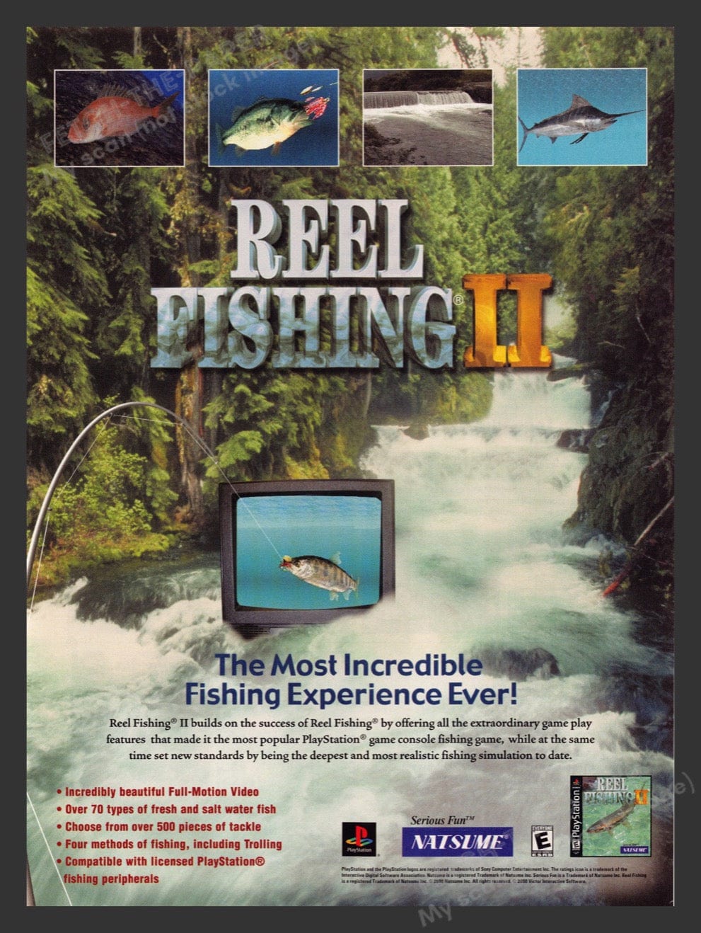 Reel Fishing II 2000s Video Game Print Advertisement 2000 — Fetch-the-Paper