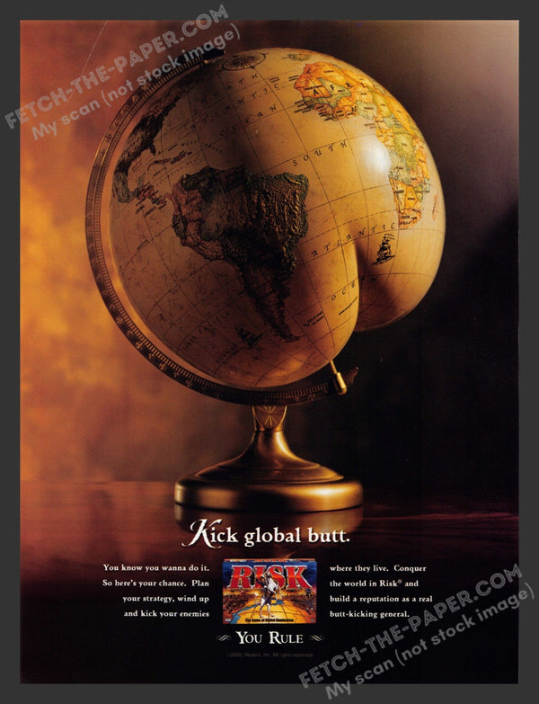 Risk Board Game "Kick Global Butt!" 2000s Print Advertisement Ad 2001 ...
