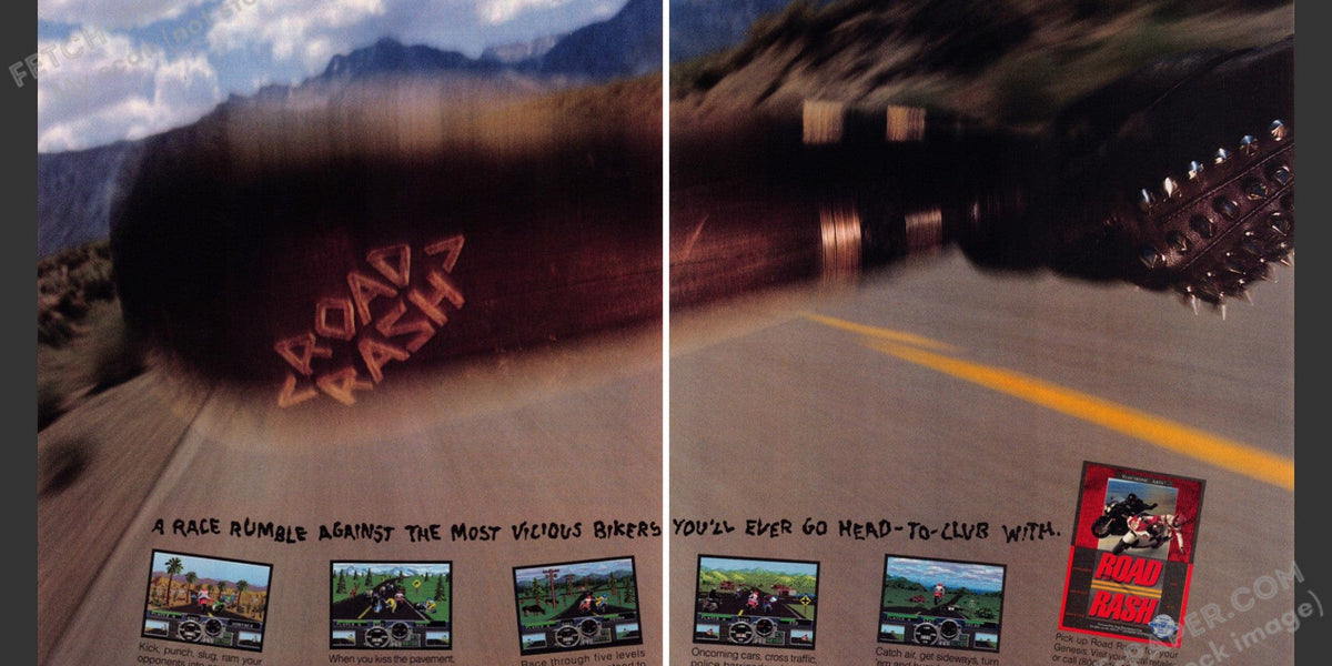 RoRash Video Game 1990s Print Advertisement 1991 — Fetch-the-Paper