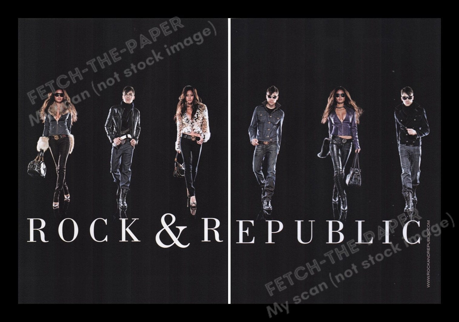 2007 Rock & Republic Clothing Ad - Sexy Models, 2 Pages — Fetch-the-Paper