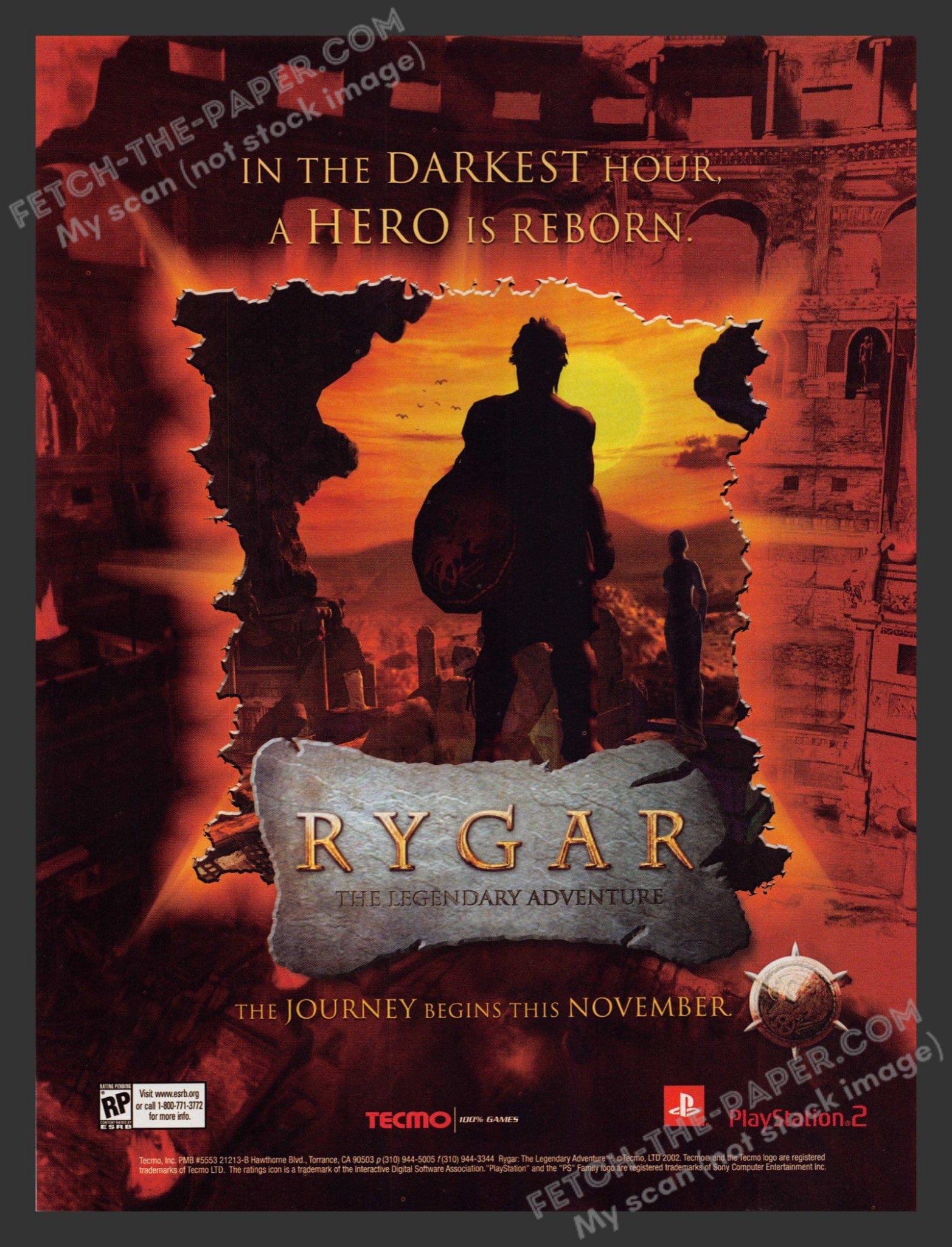 Rygar The Legendary Adventure Video Game 2000s Print Ad — Fetch-the-Paper