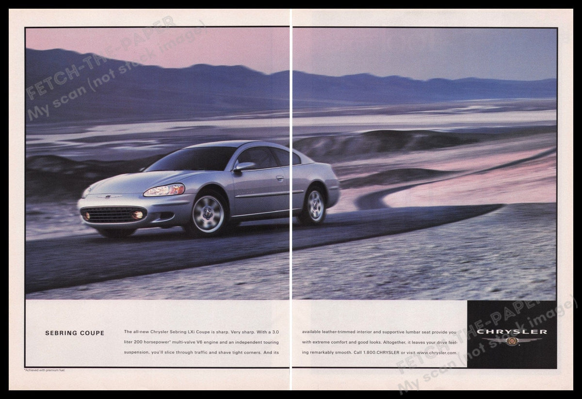 Sebring LXi Coupe 2000s Print Ad - Chrysler Car Advertisement — Fetch ...