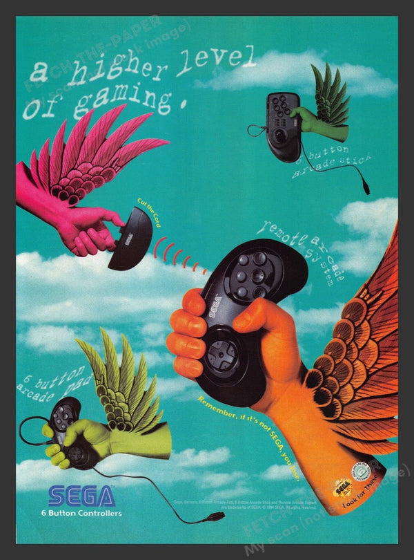 Sega 6 Button Controllers Video Game 1990s Print Advertisement Ad 1994 ...