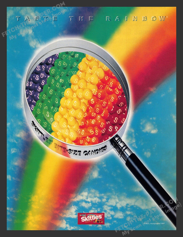 Skittles "Taste the Rainbow" Candy 1990s Print Advertisement — Fetch ...
