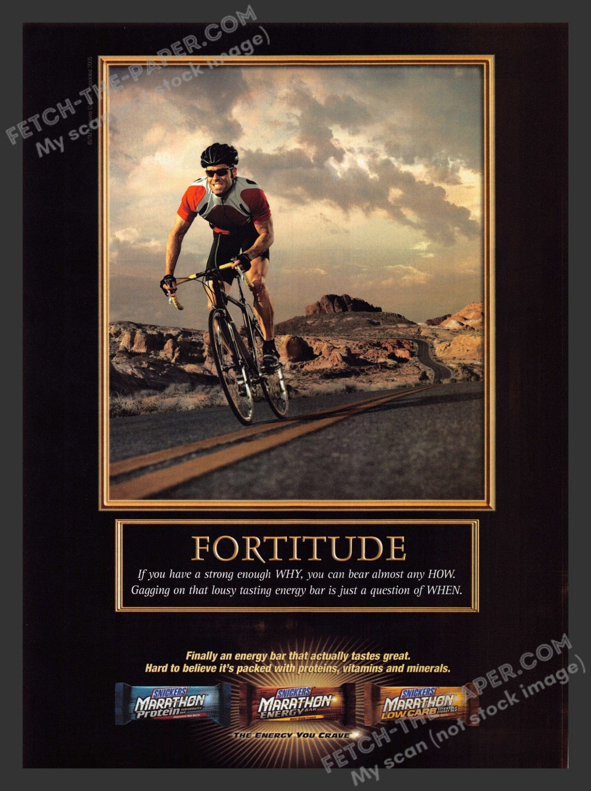 Snickers Marathon Energy Bar Fortitude 2000s Print Ad — Fetch-the-Paper