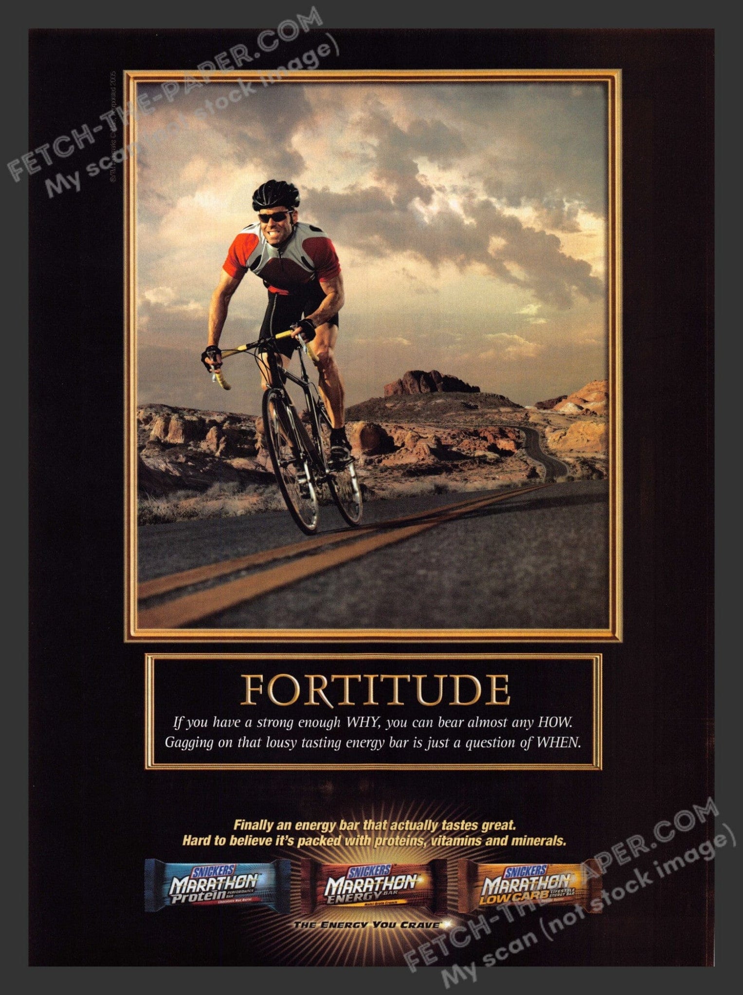Snickers Marathon Energy Bar Fortitude 2000s Print Ad — Fetch-the-Paper