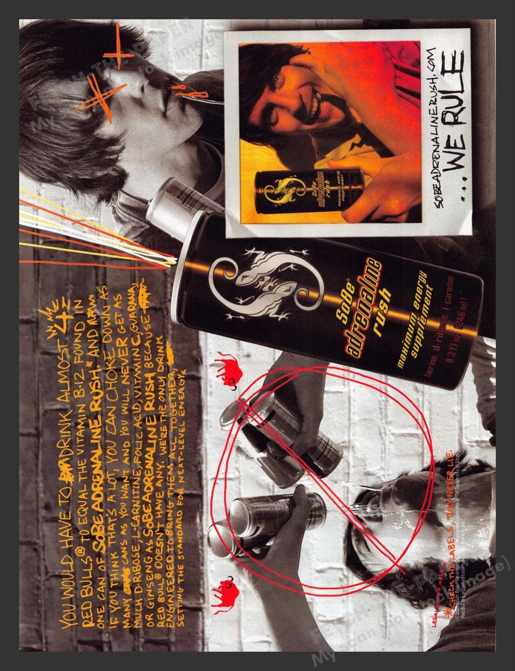 SoBe Adrenaline Rush B12 Print Ad 2003 - High Energy Vintage — Fetch ...